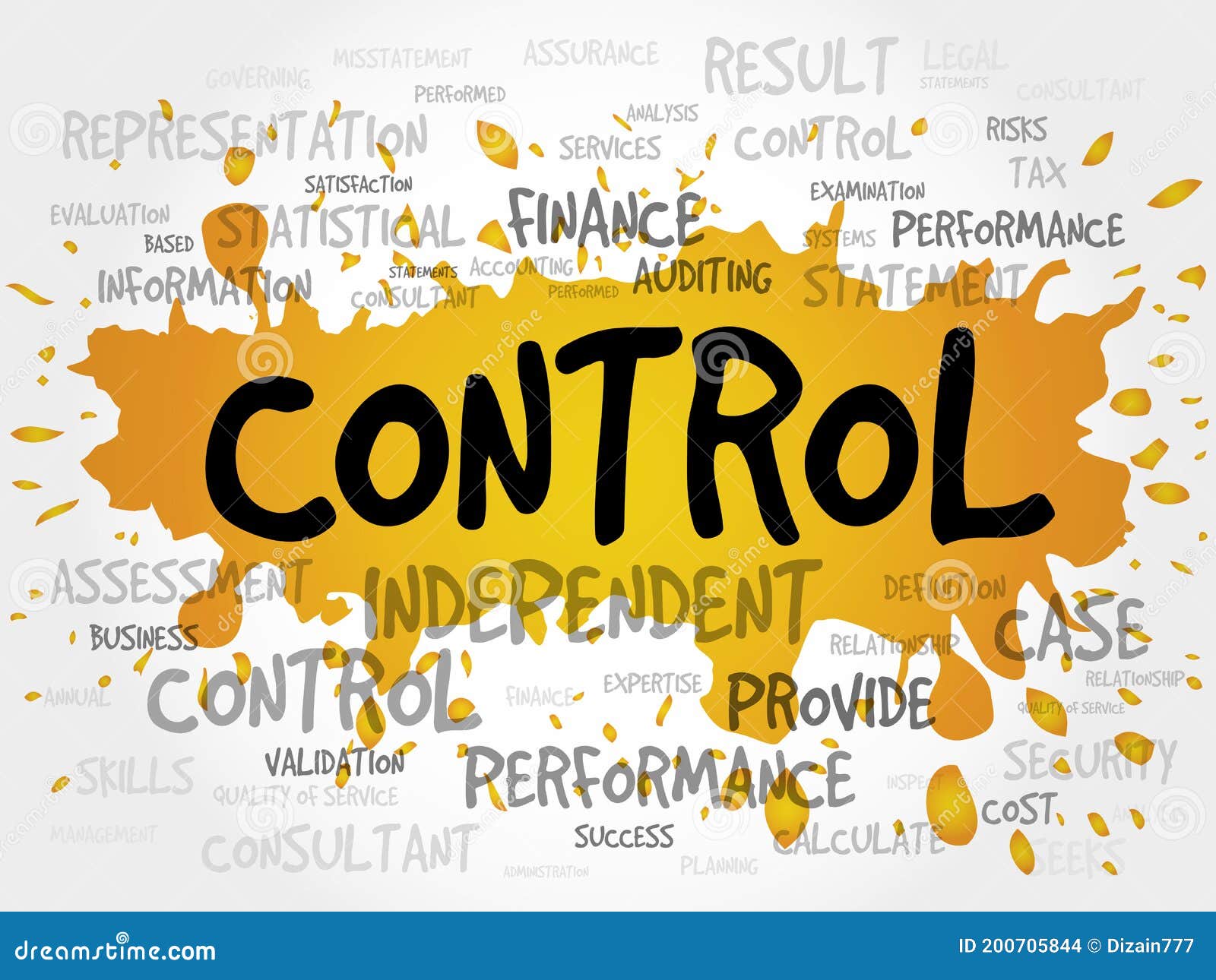 CONTROL word cloud stock illustration. Illustration of analyze - 200705844