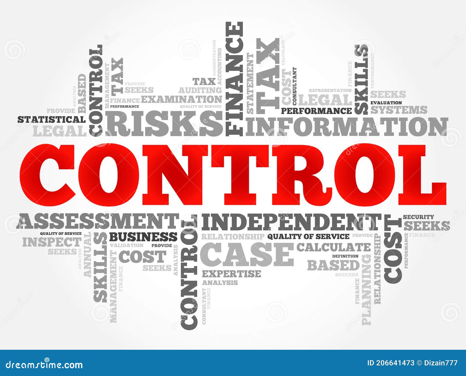 CONTROL word cloud stock illustration. Illustration of inspect - 206641473
