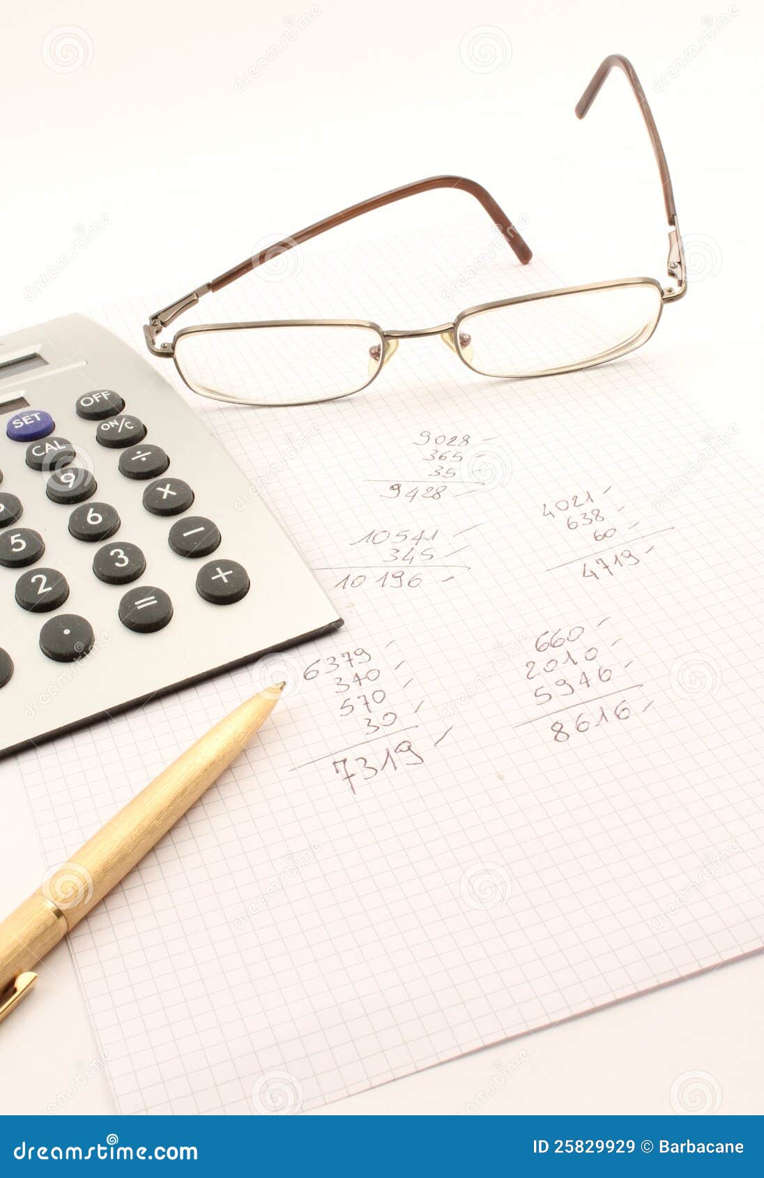 Control Work Written on Paper. Stock Image - Image of area, inkwell ...