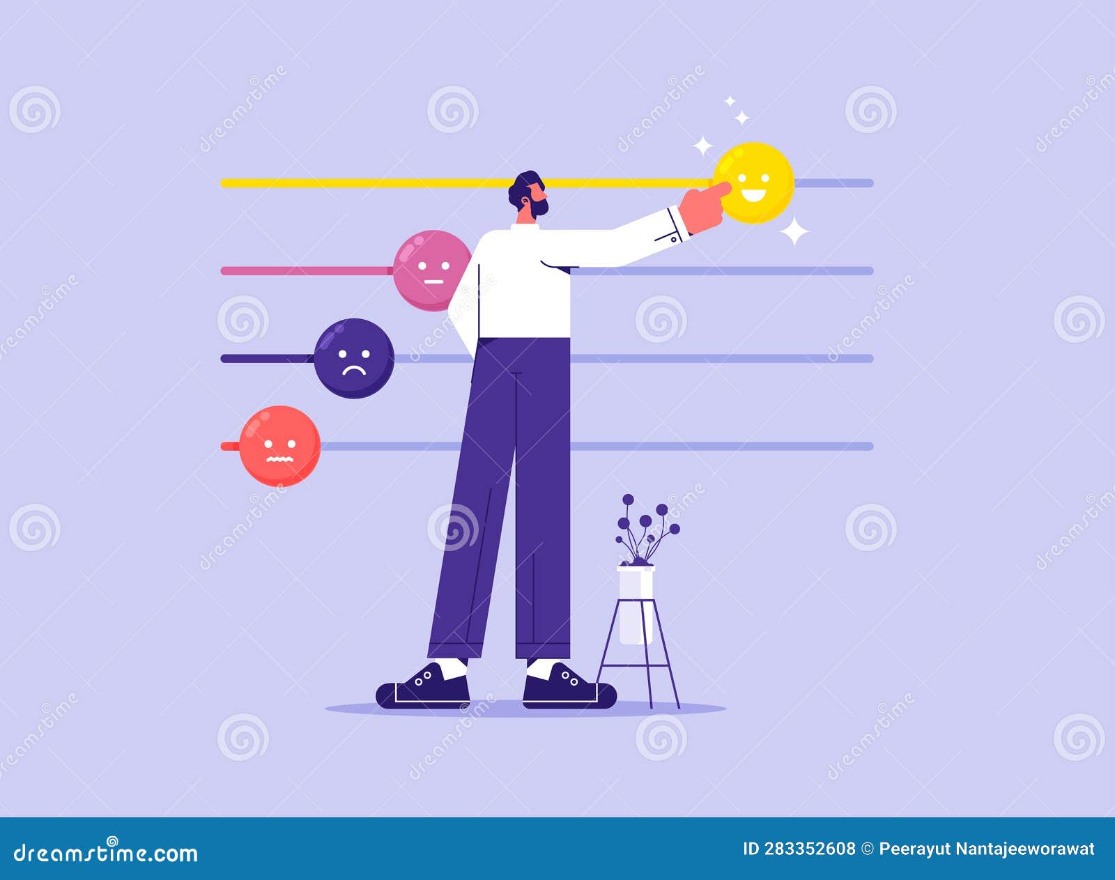 Control Your Feeling or Emotion Vector Concept Stock Vector ...