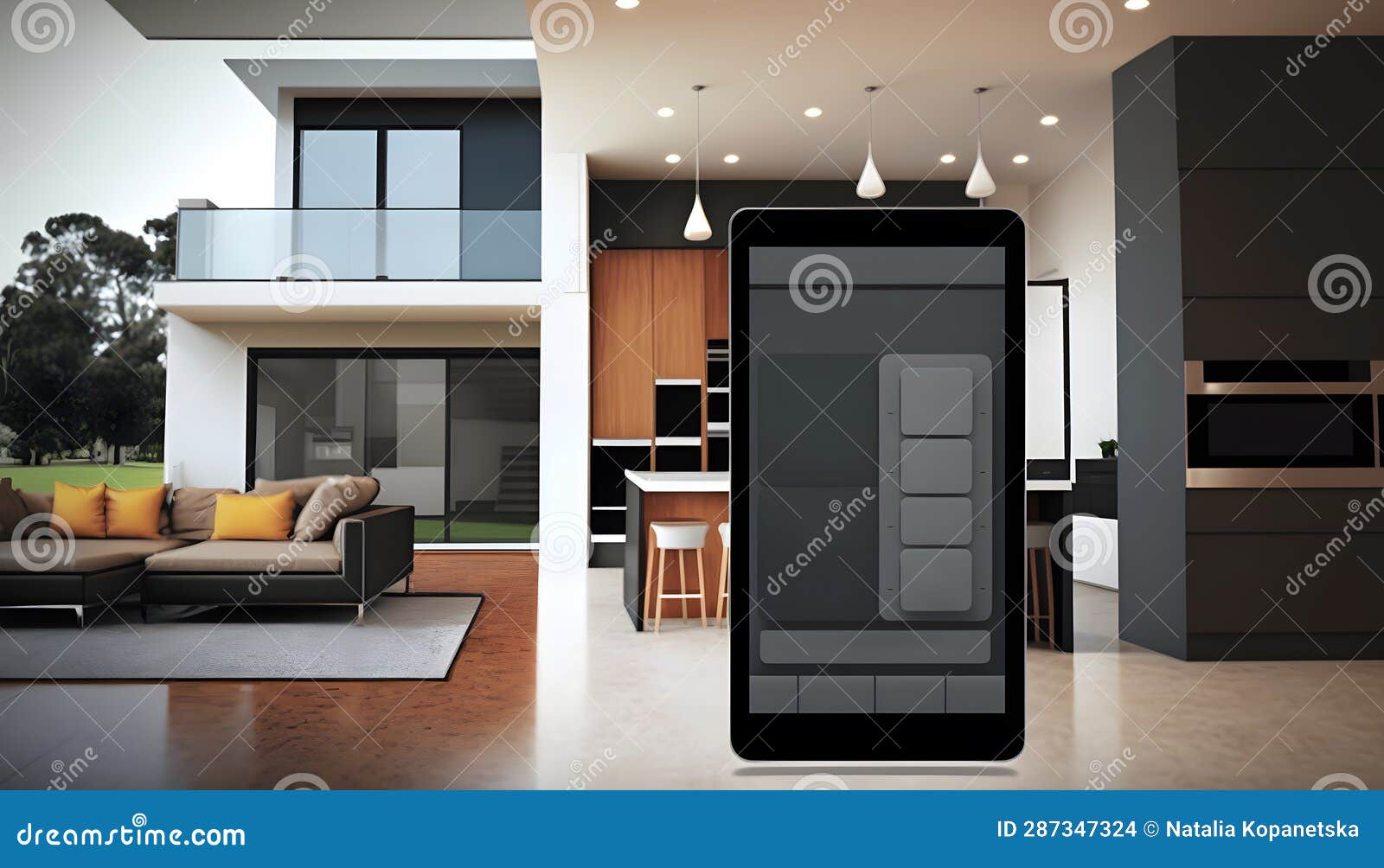 Control Your Home with Your Phone. IOT Technology Stock Photo - Image ...
