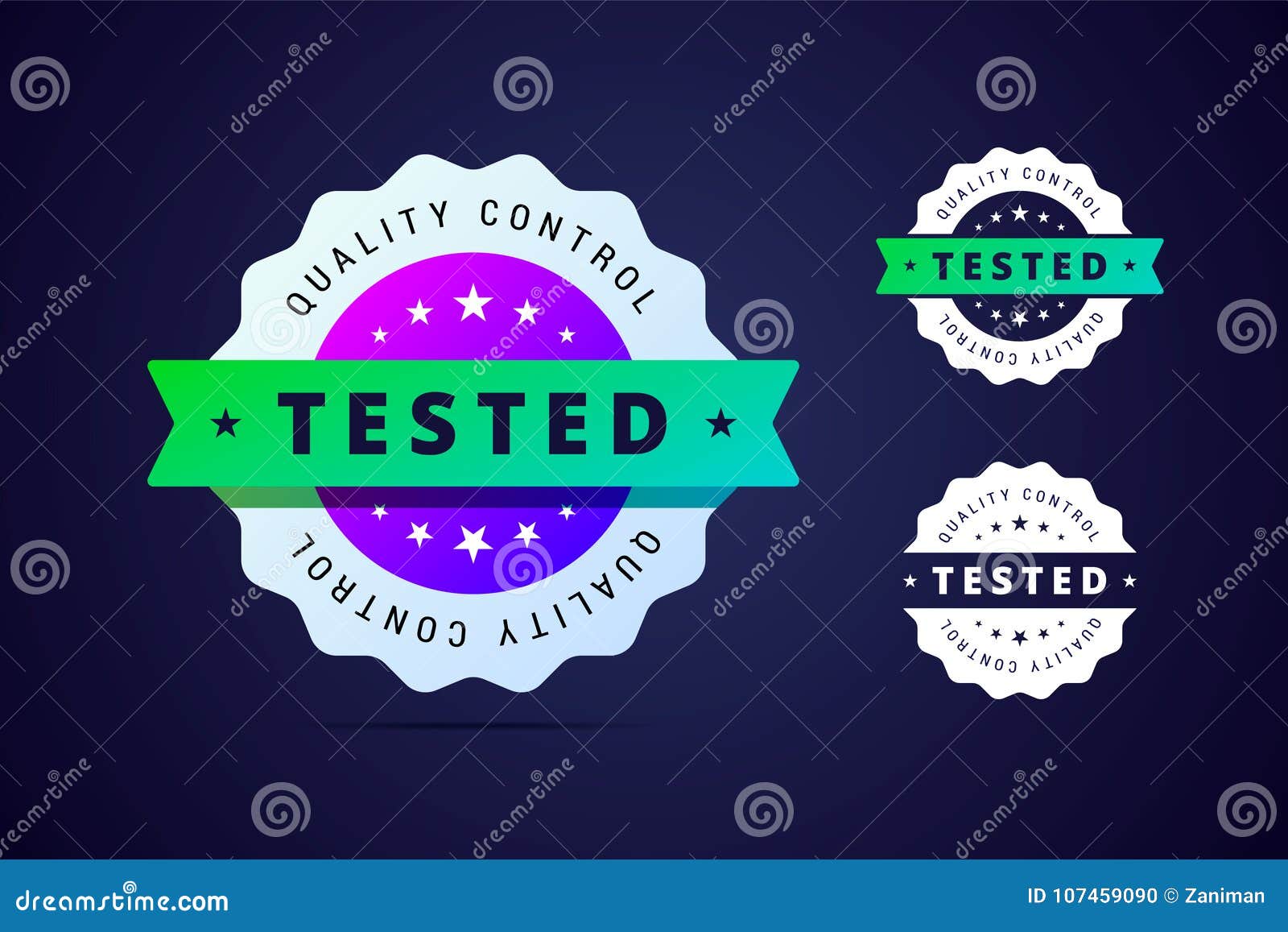 Controle Da Qualidade, Selo Testado Para O Produto Ou Software ...