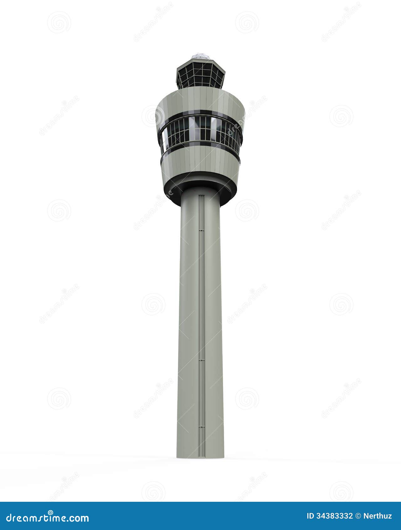 Controle Da Torre De Ar Isolado Ilustração Stock - Ilustração de jato ...