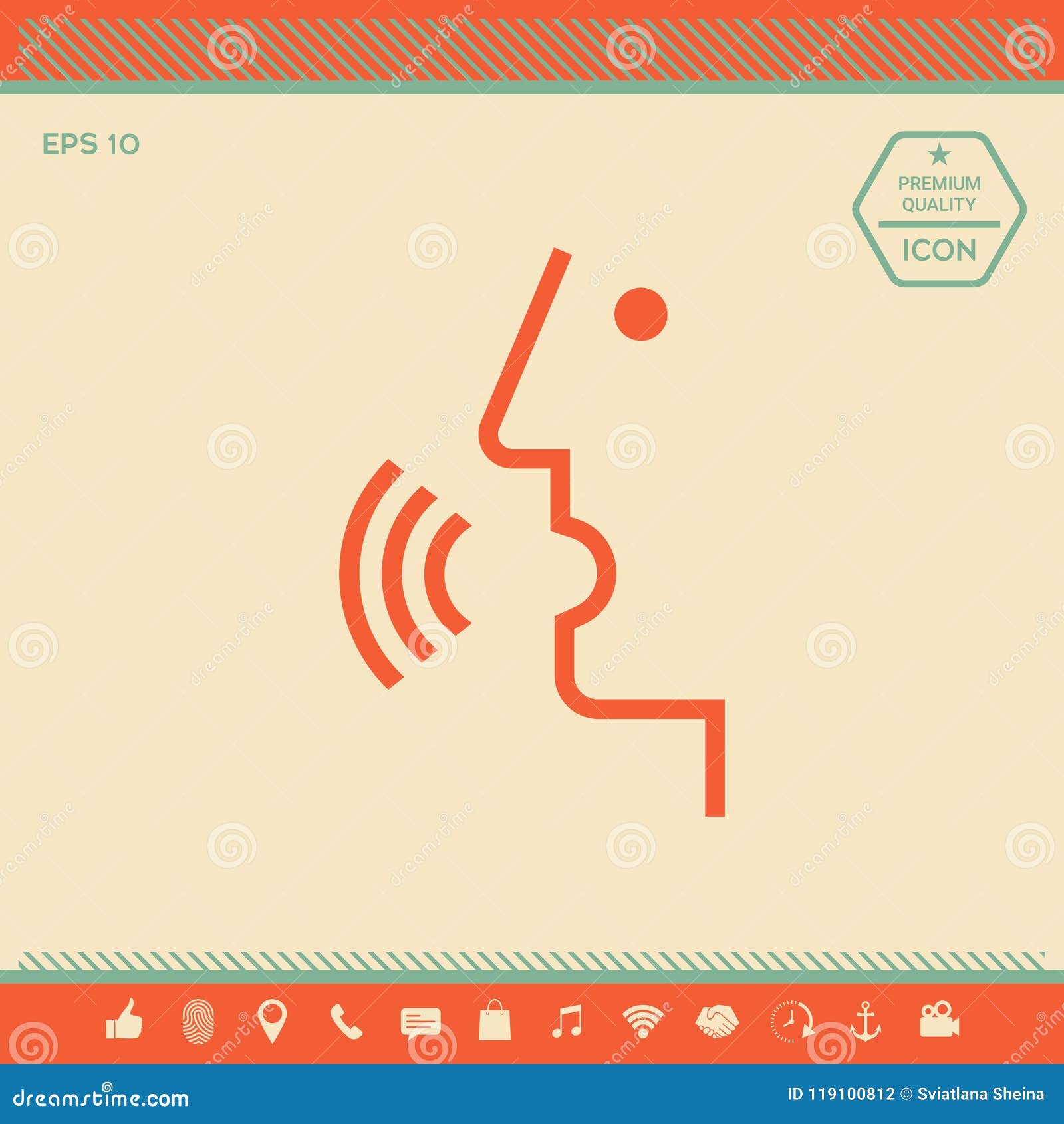 Controle Da Voz, Pessoa Que Fala - ícone Fotografia Editorial ...