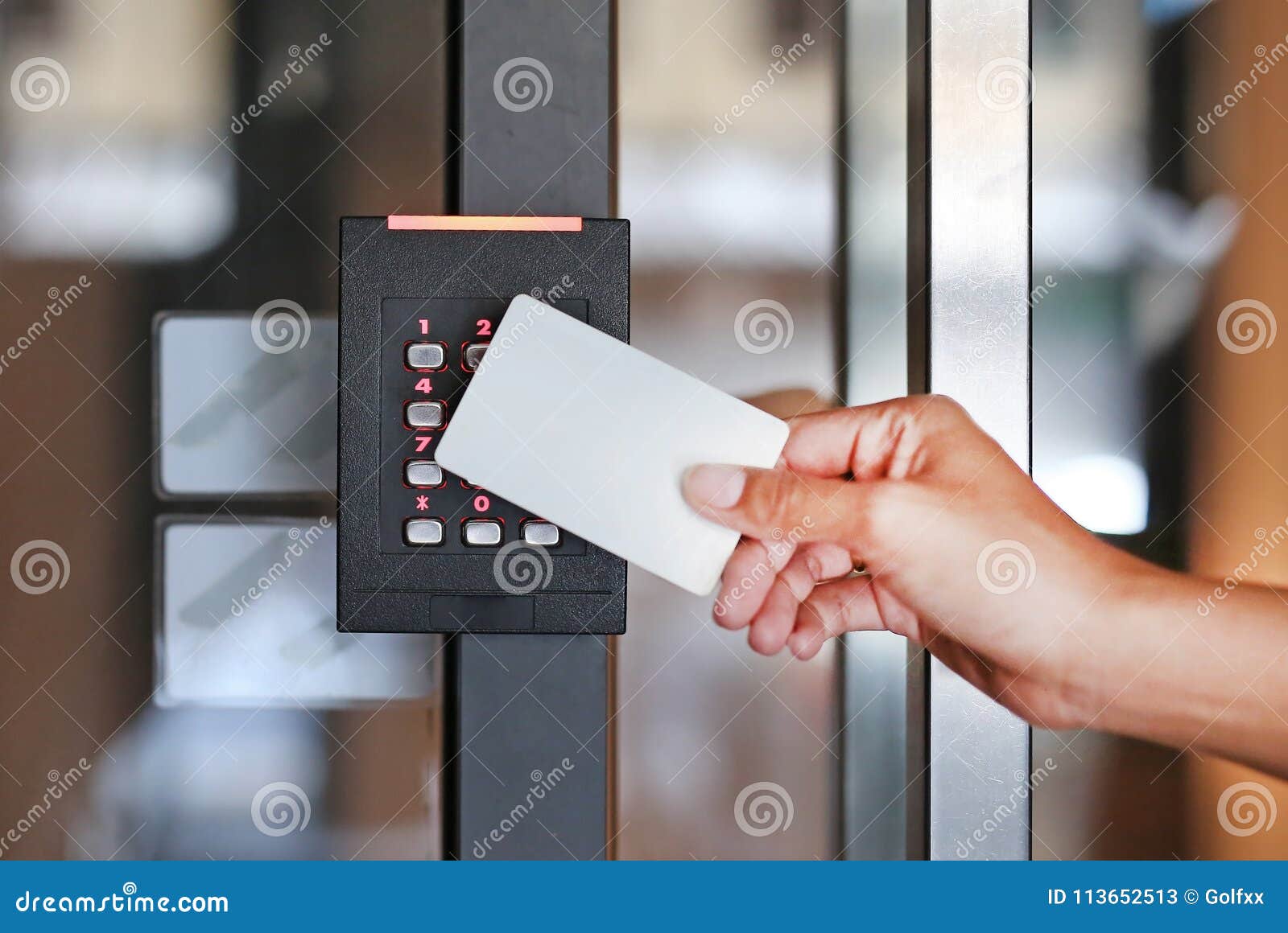 Controle De Acesso Da Porta Imagem de Stock - Imagem de autorizado ...