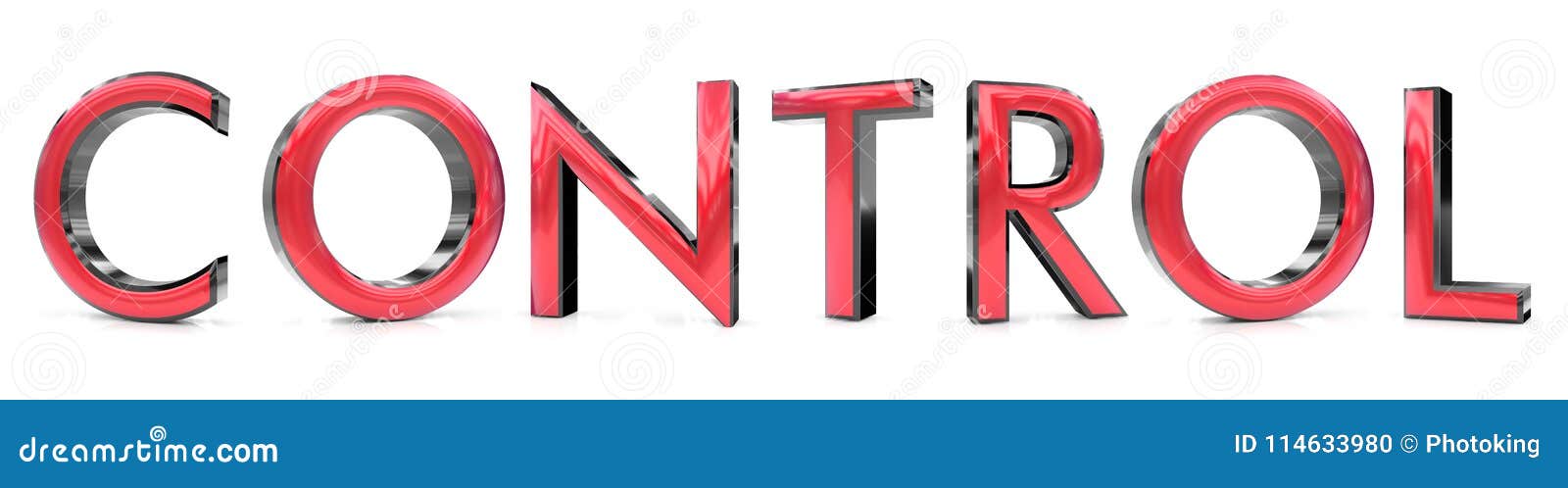 Controle a palavra 3d ilustração stock. Ilustração de texto - 114633980