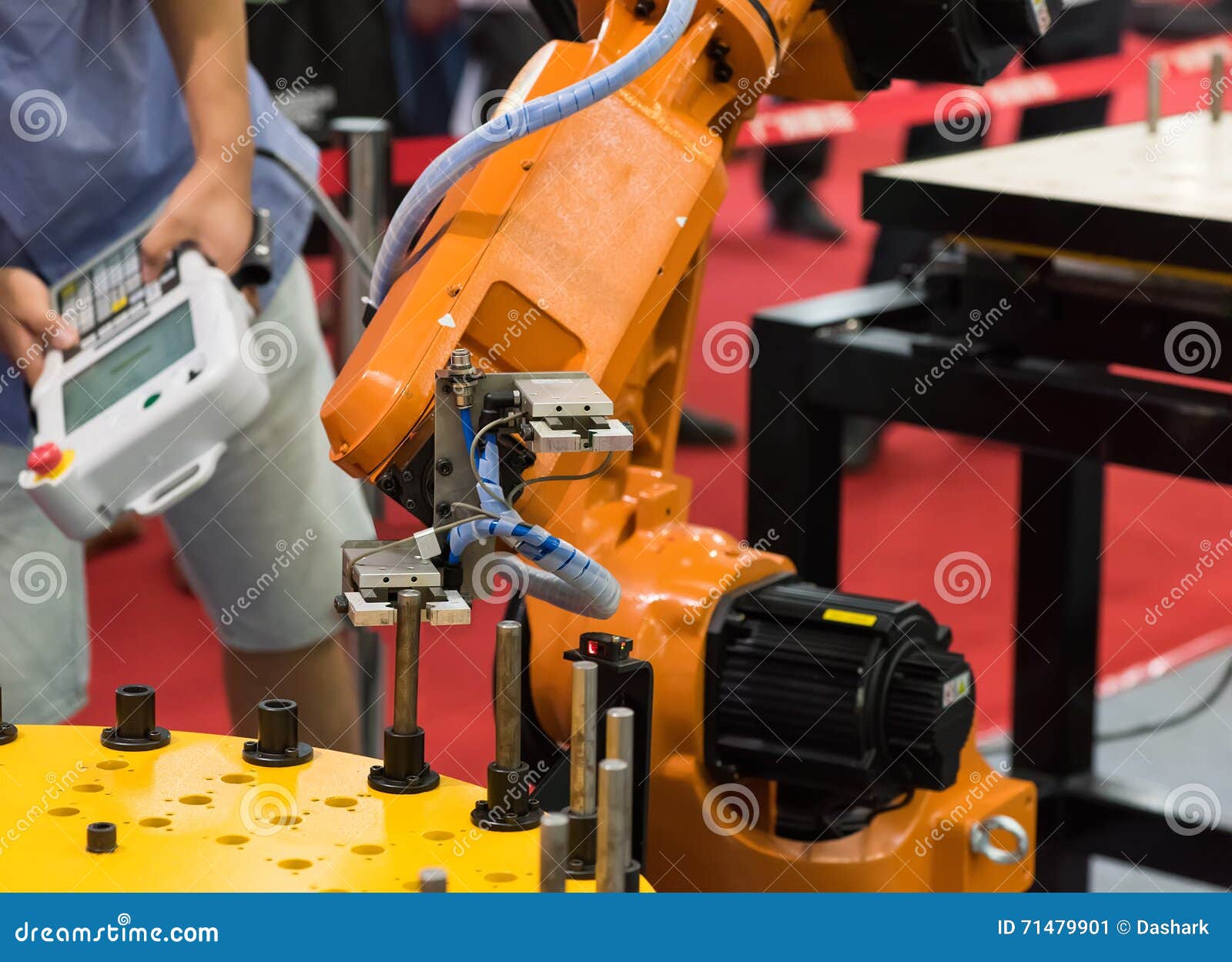 Controler of robotic hand stock image. Image of factory - 71479901