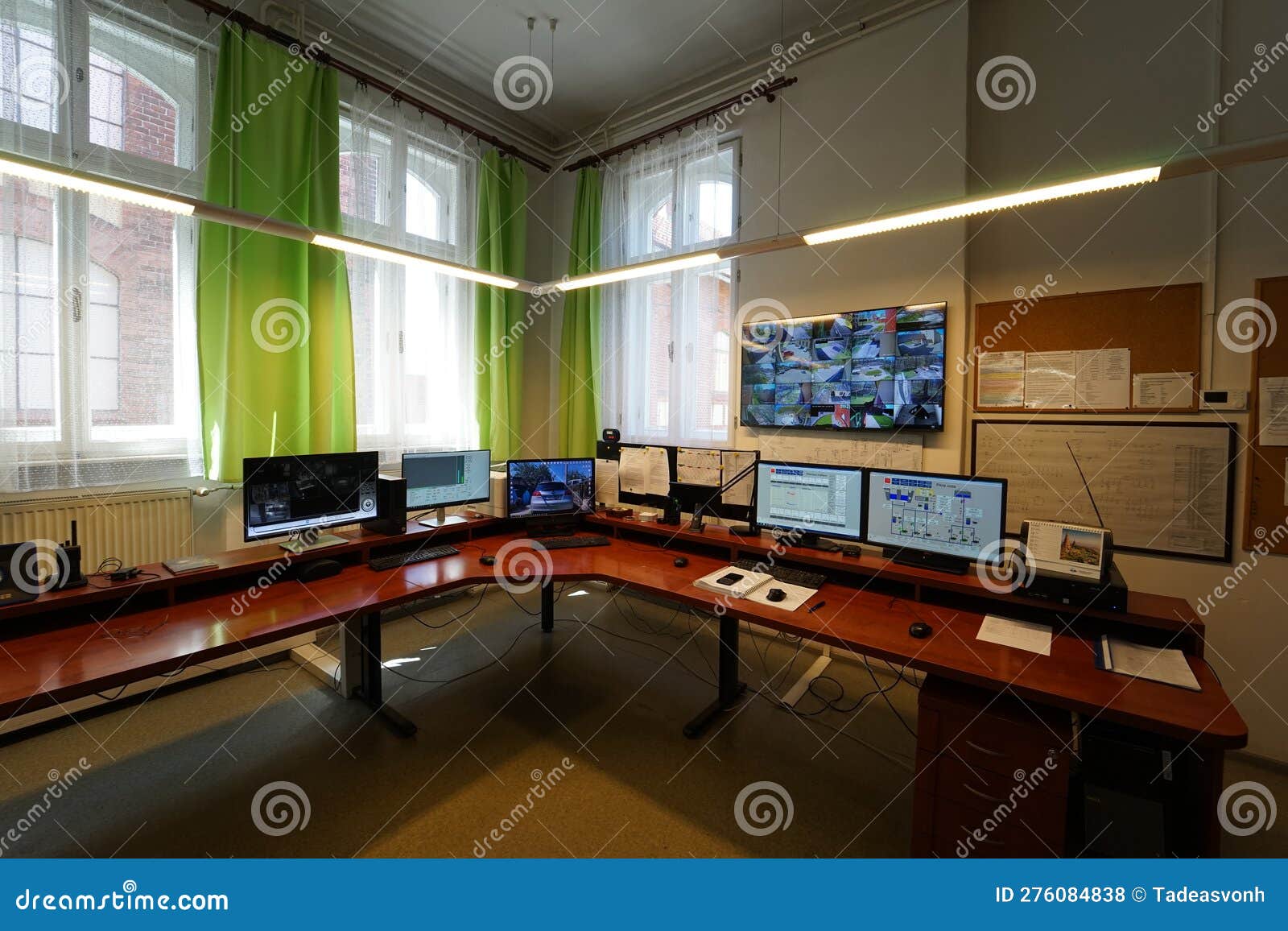 Controll Room of Waterworks Facility Stock Photo - Image of industrial ...