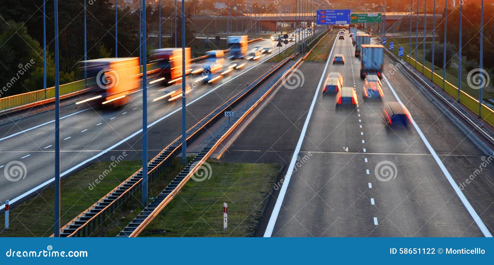 Controlled-access Highway in Poznan, Poland Stock Photo - Image of ...