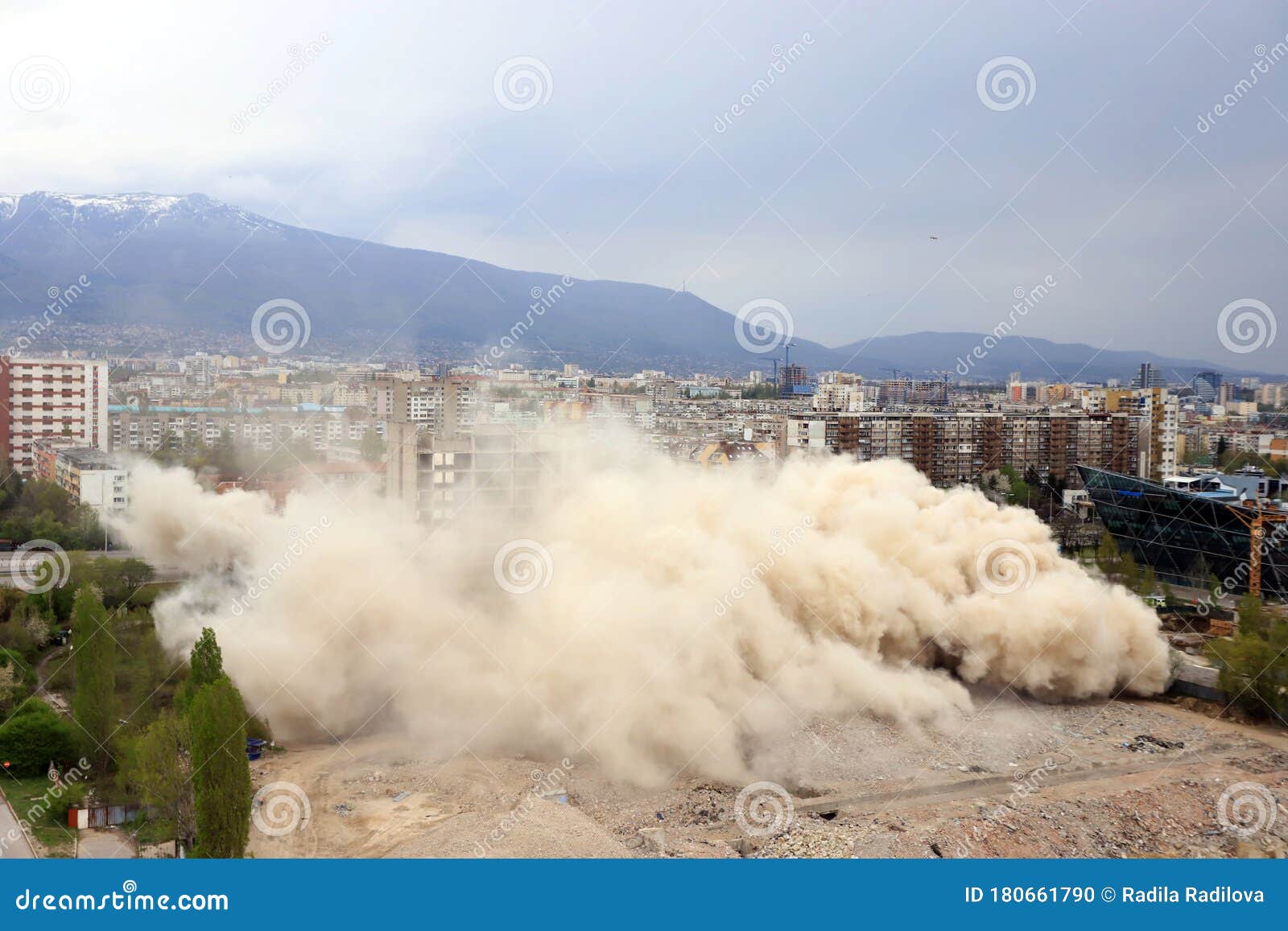 Controlled Explosion with Blasts of a Big Building Editorial Image ...