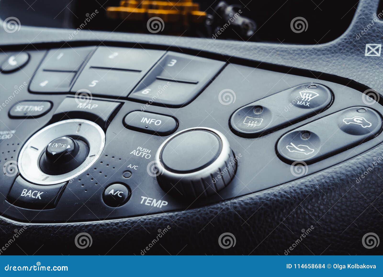 The Controller of the Air Conditioner in the Car Stock Photo - Image of ...