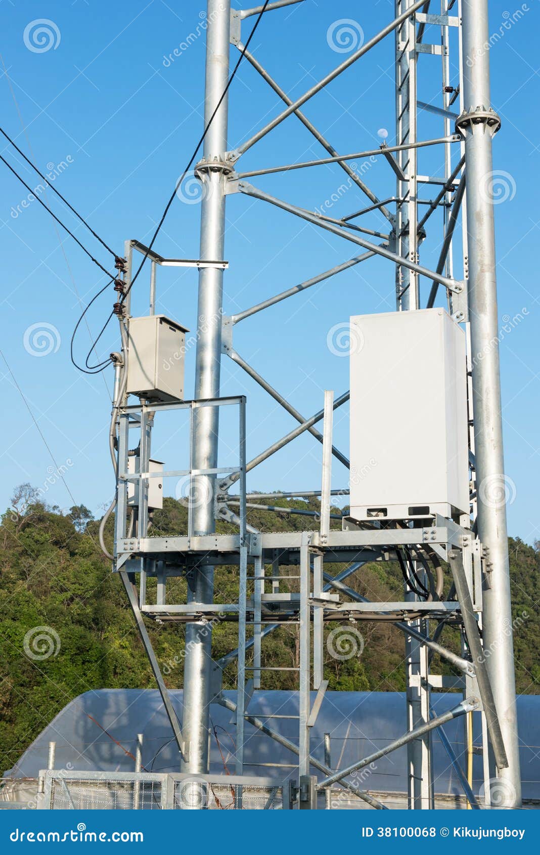 Controller Box and Transmitter Mast Stock Photo - Image of mobile ...