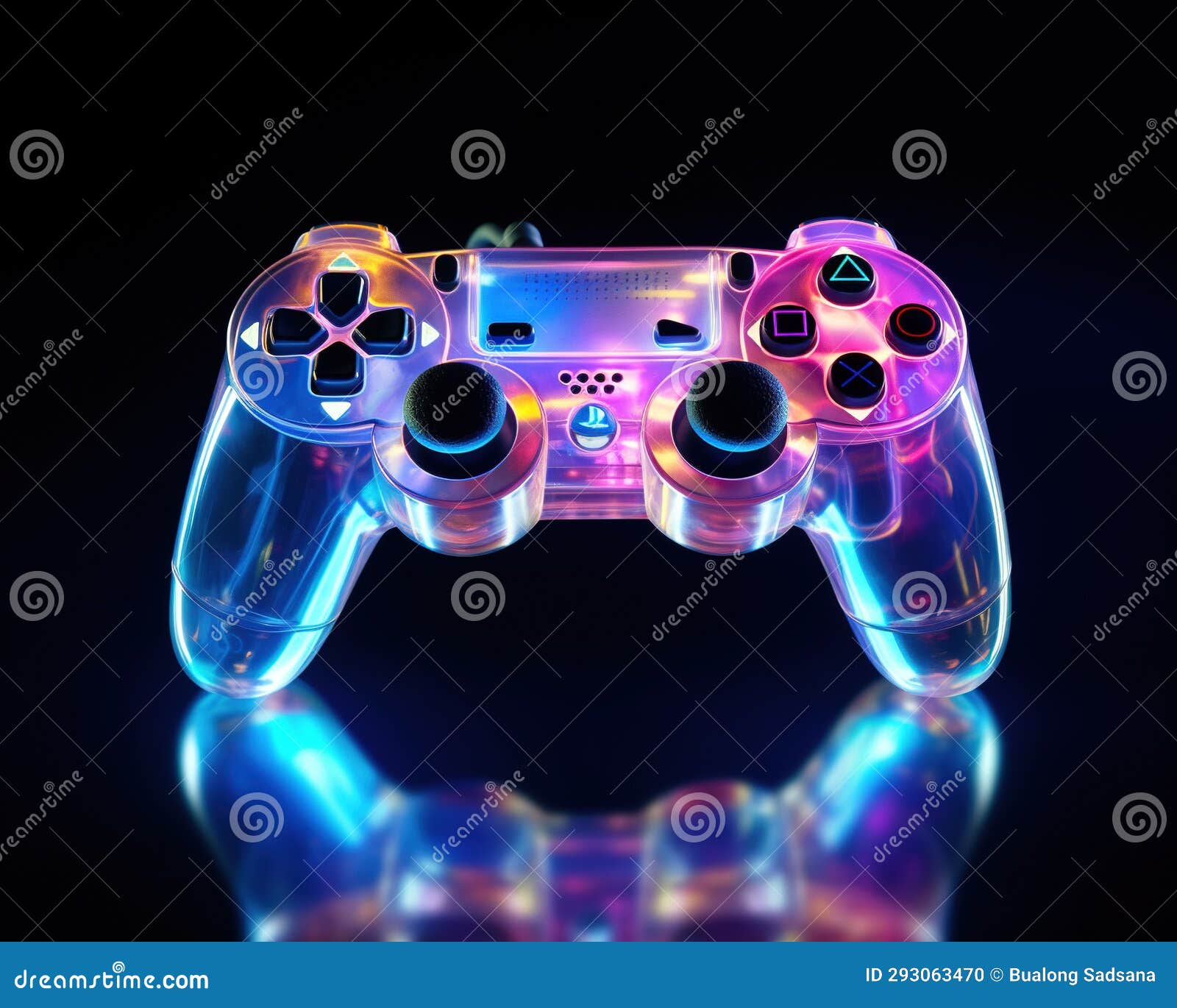 The Controller is Bright and Has a Video Game Controller on it. Stock ...