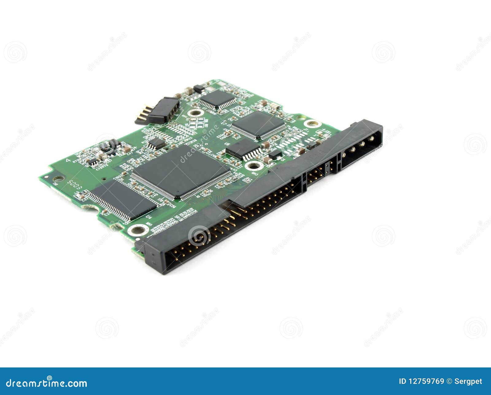 Controller Card of Hard Drive Stock Image - Image of electricity, chip ...