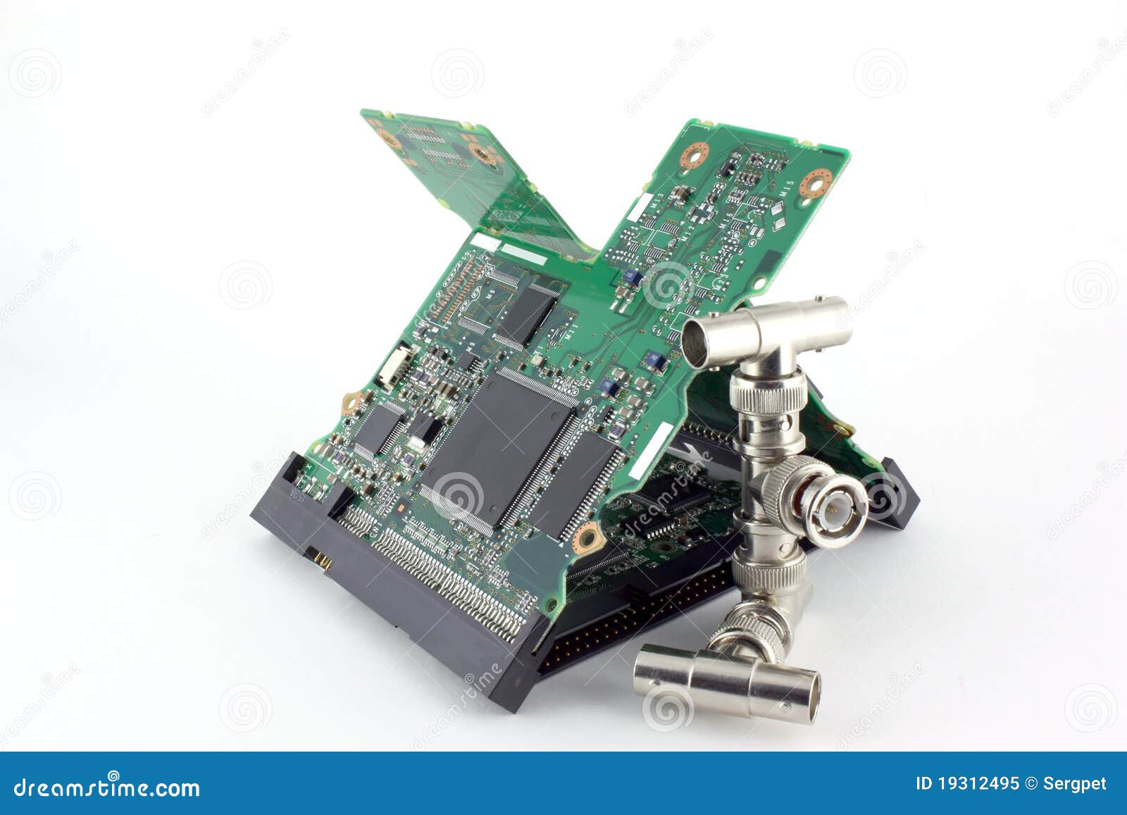Controller Cards for Hard Drives Stock Image - Image of electricity ...
