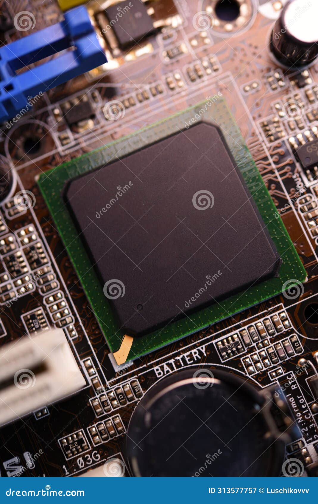 The Controller Chip is on the Motherboard. an Integrated Circuit Stock ...