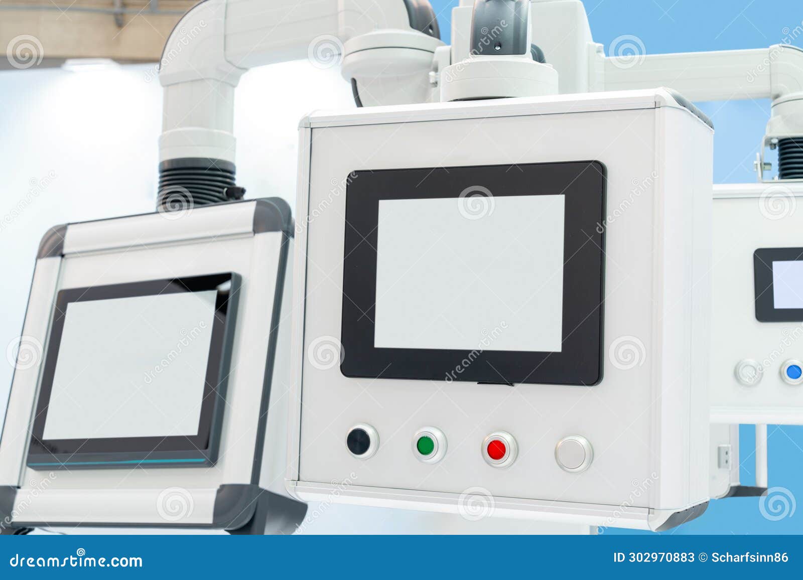 Controller with Display in a Smart Factory Stock Image - Image of ...