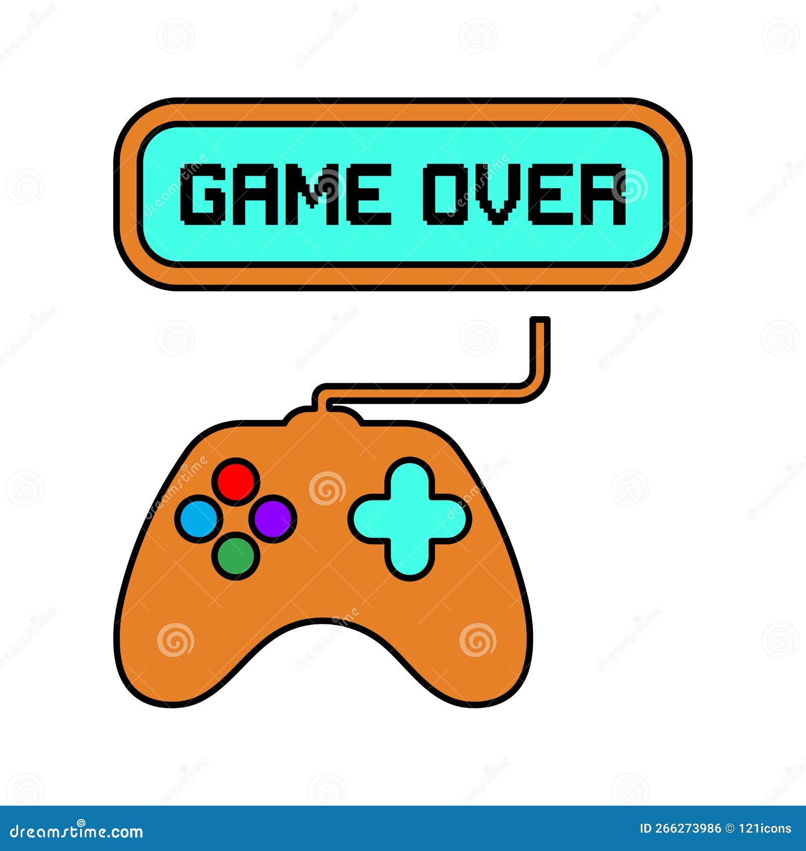 Controller, Finish, Game Icon. Simple Color Vector Stock Illustration ...
