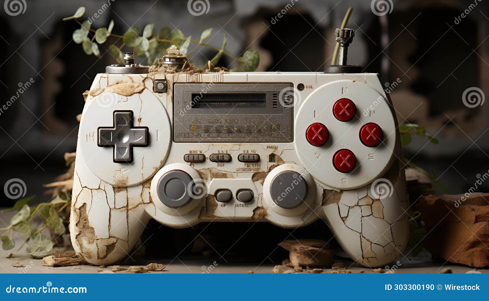 A Controller in the Form of Video Game Controllers on the Floor Stock ...
