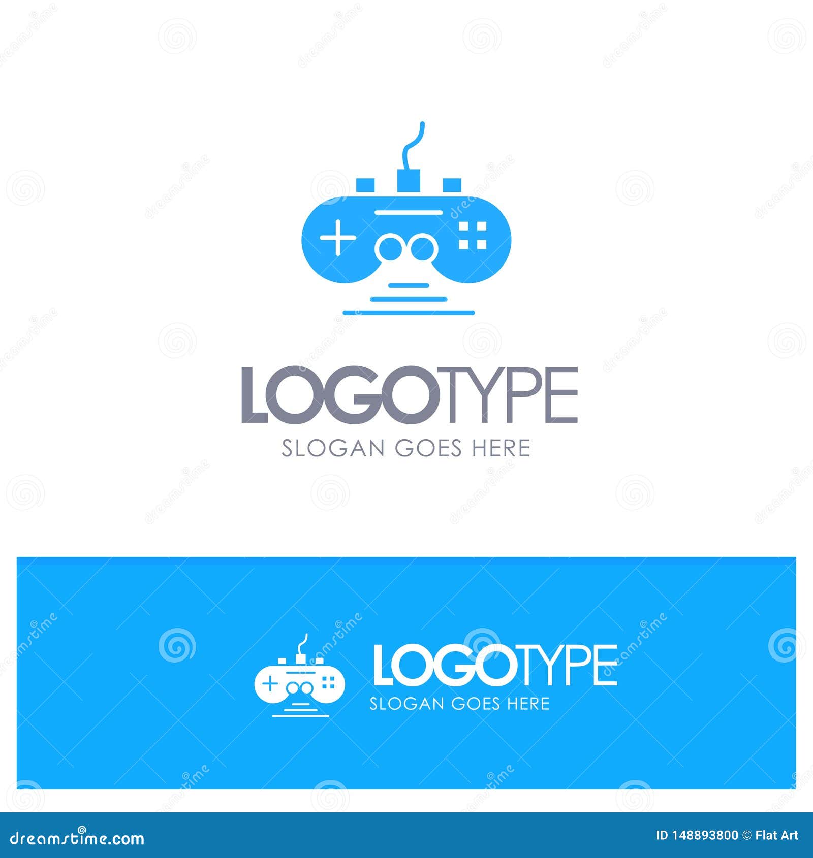 Controller, Game, Game Controller, Gamepad Blue Logo Vector Stock ...