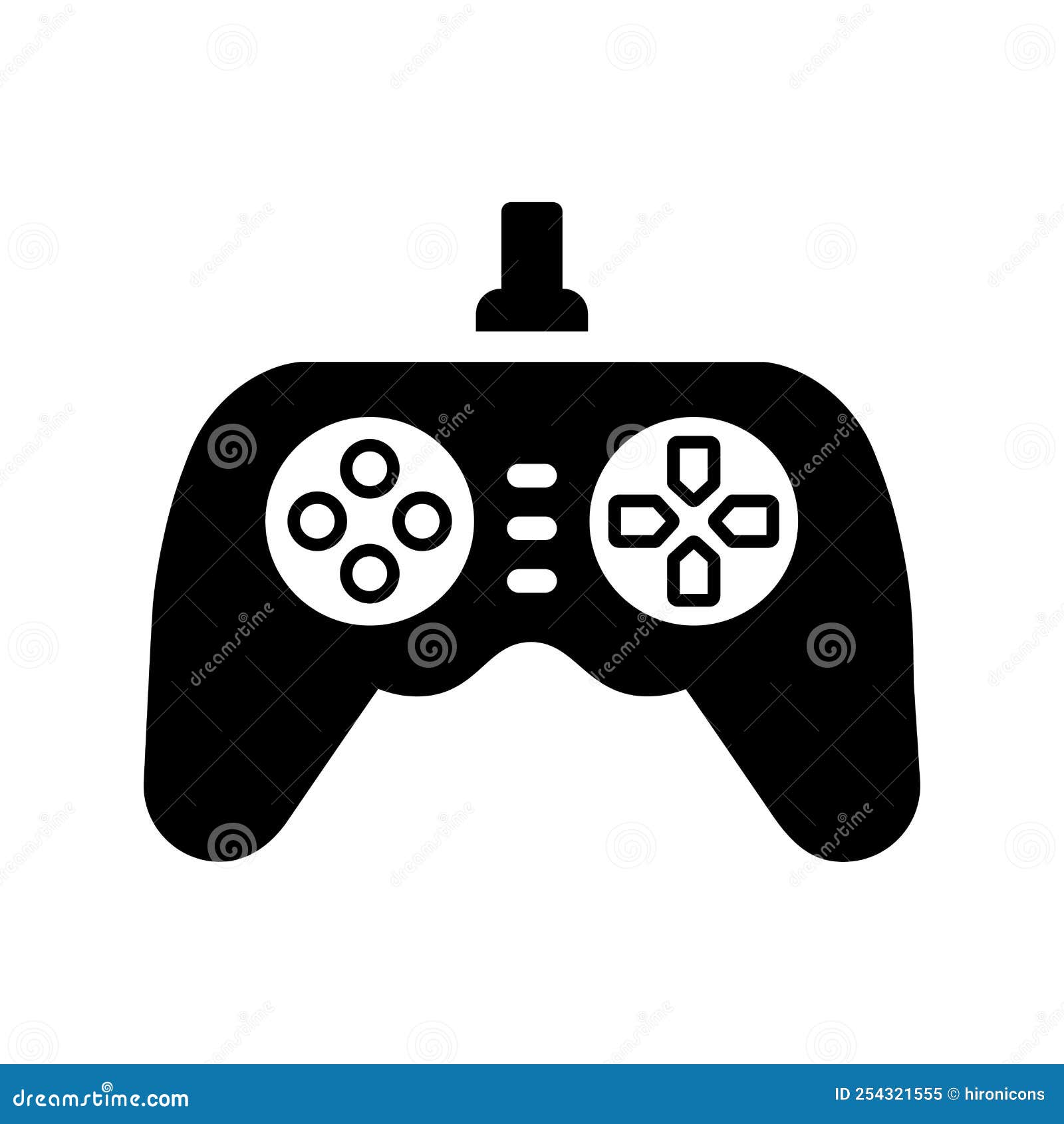Controller, Game Icon. Black Vector Graphics Stock Illustration ...