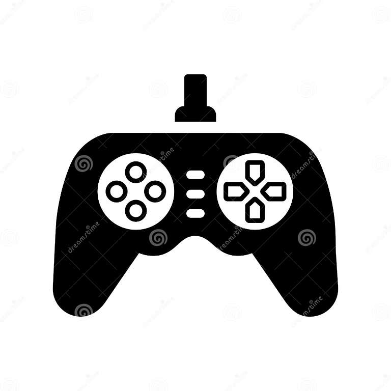 Controller, Game Icon. Black Vector Graphics Stock Illustration ...
