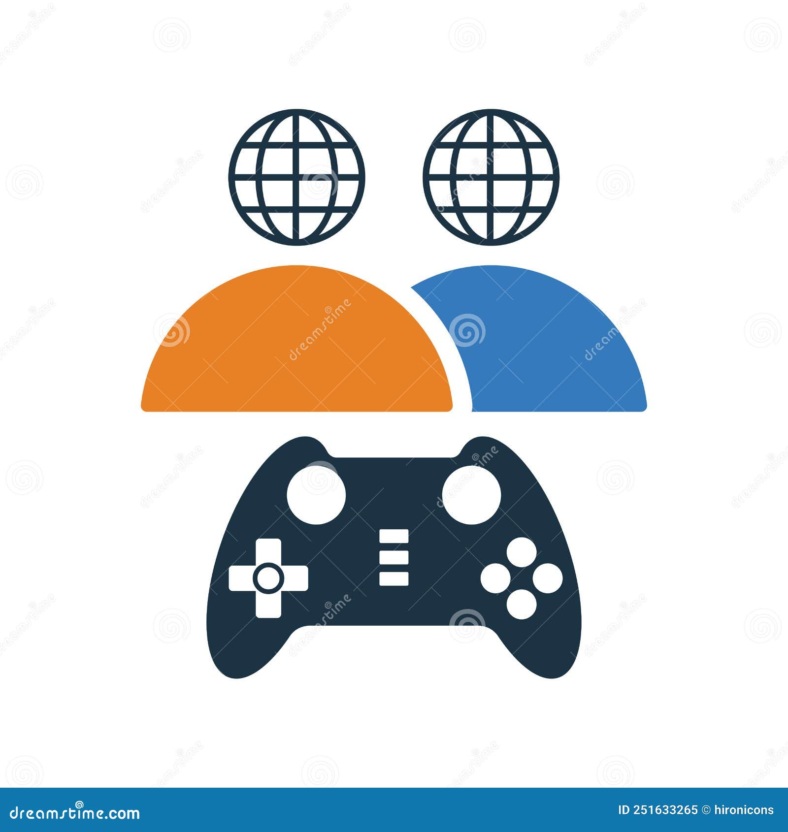 Controller, Gaming, Online, Players Icon. Editable Vector Logo Stock ...