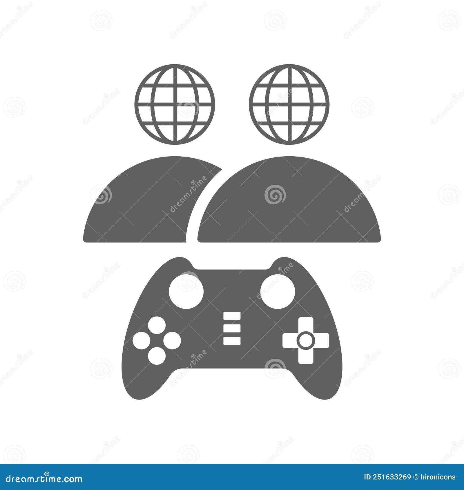 Controller, Gaming, Online, Players Icon. Gray Vector Graphics Stock ...