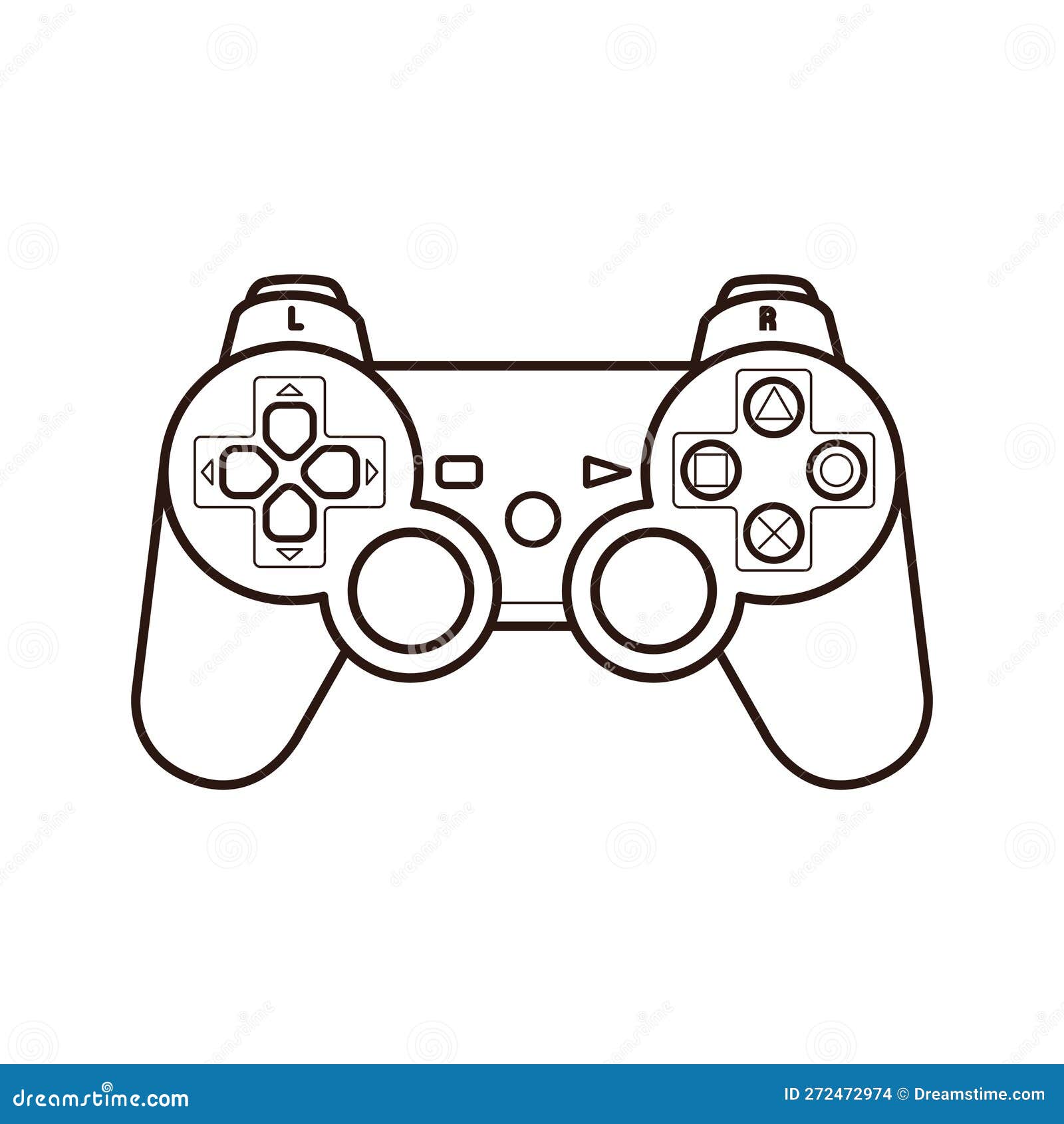 Controller Icon Black Isolated White Background. Stock Vector ...