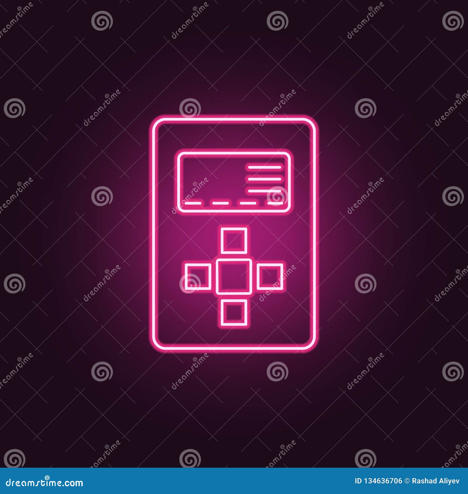 Controller Icon. Elements of Manufacturing in Neon Style Icons Stock ...