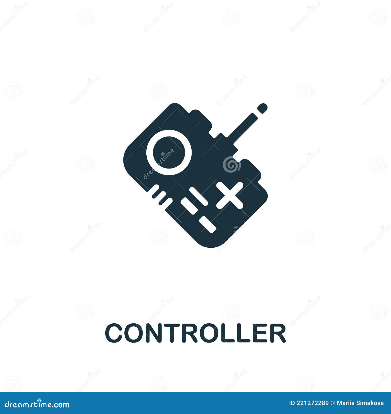 Controller Icon. Monochrome Simple Element from Manufacturing ...