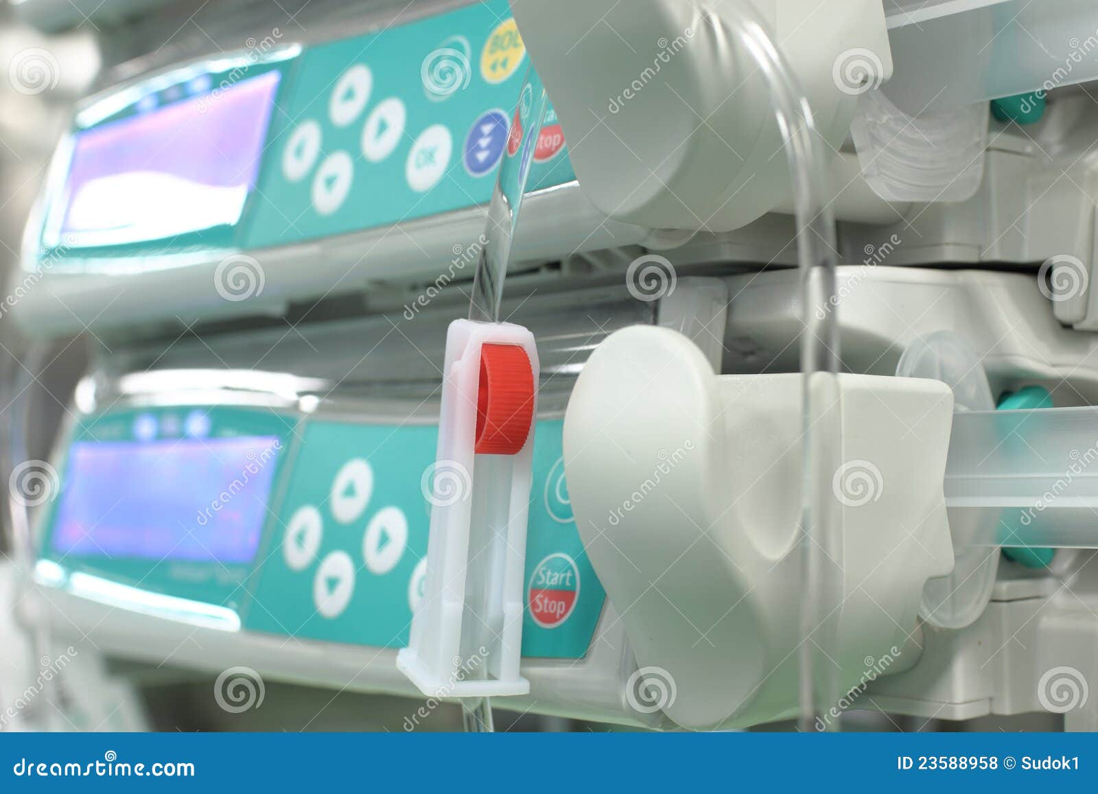 Controller of Intravenous System Stock Photo - Image of medical ...