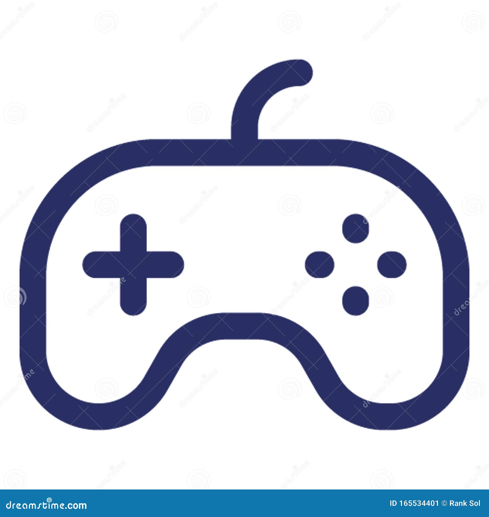 Controller Isolated Vector with Outline Icon Which Can Easily Modify or ...