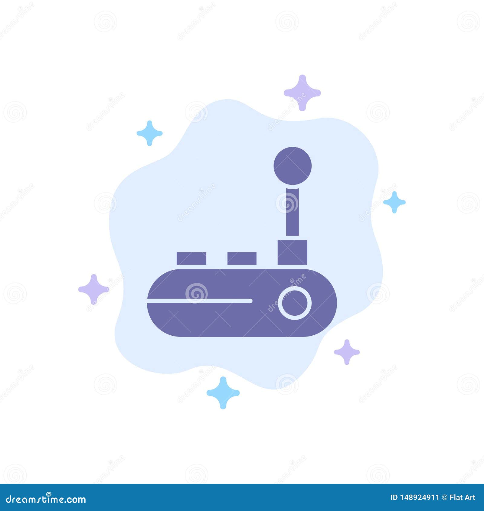 Controller, Joy Pad, Joy Stick, Joy Pad Blue Icon on Abstract Cloud ...