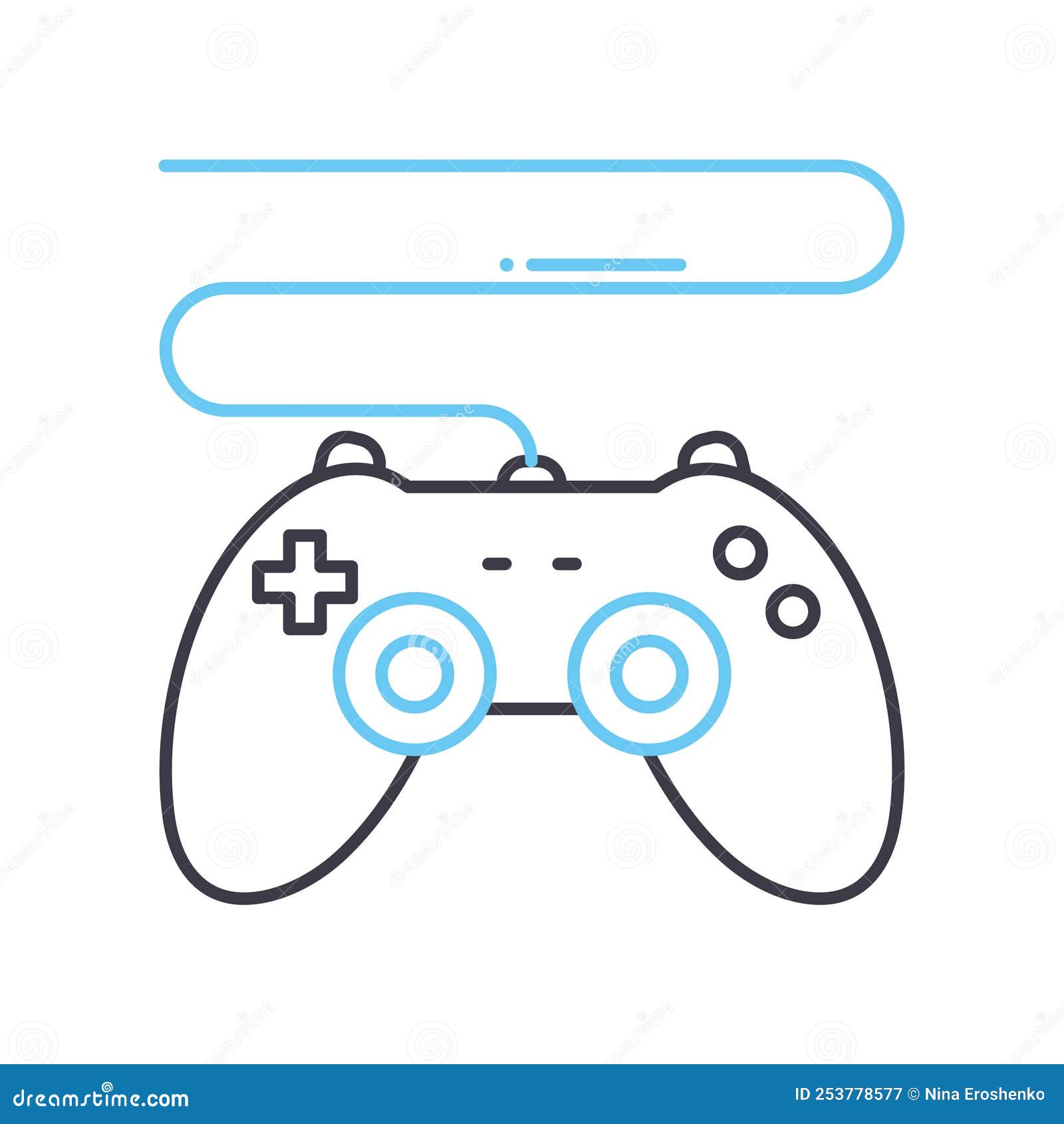 Controller Line Icon, Outline Symbol, Vector Illustration, Concept Sign ...