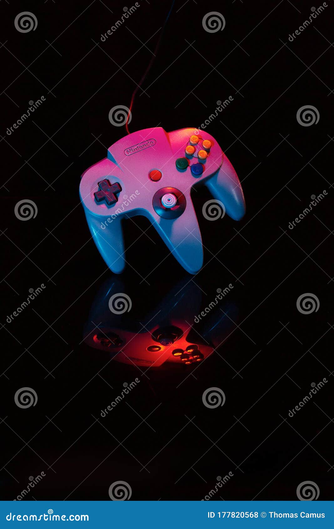Controller Nintendo 64 editorial stock photo. Image of oldschool ...