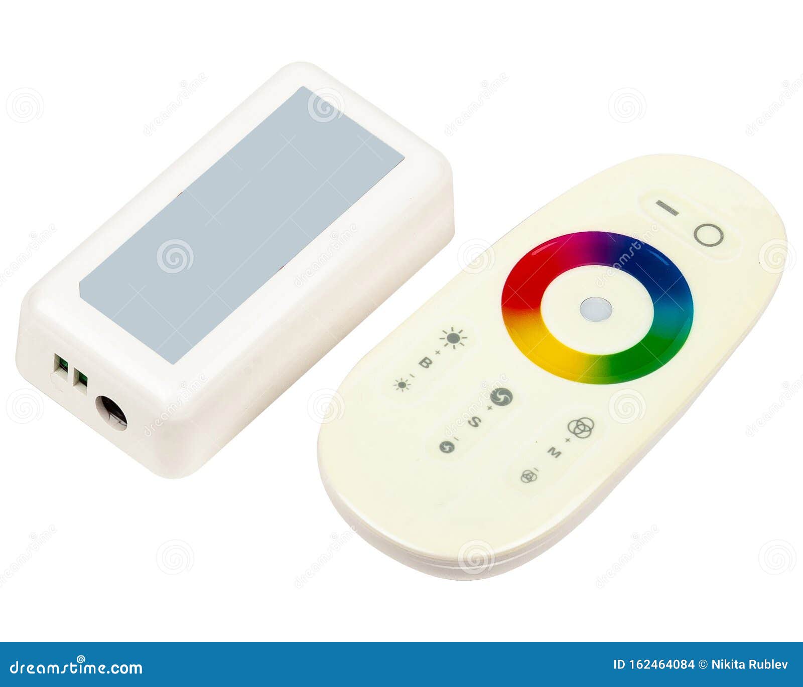 Controller for RGB LED with Remote Control Isolated on White Stock ...