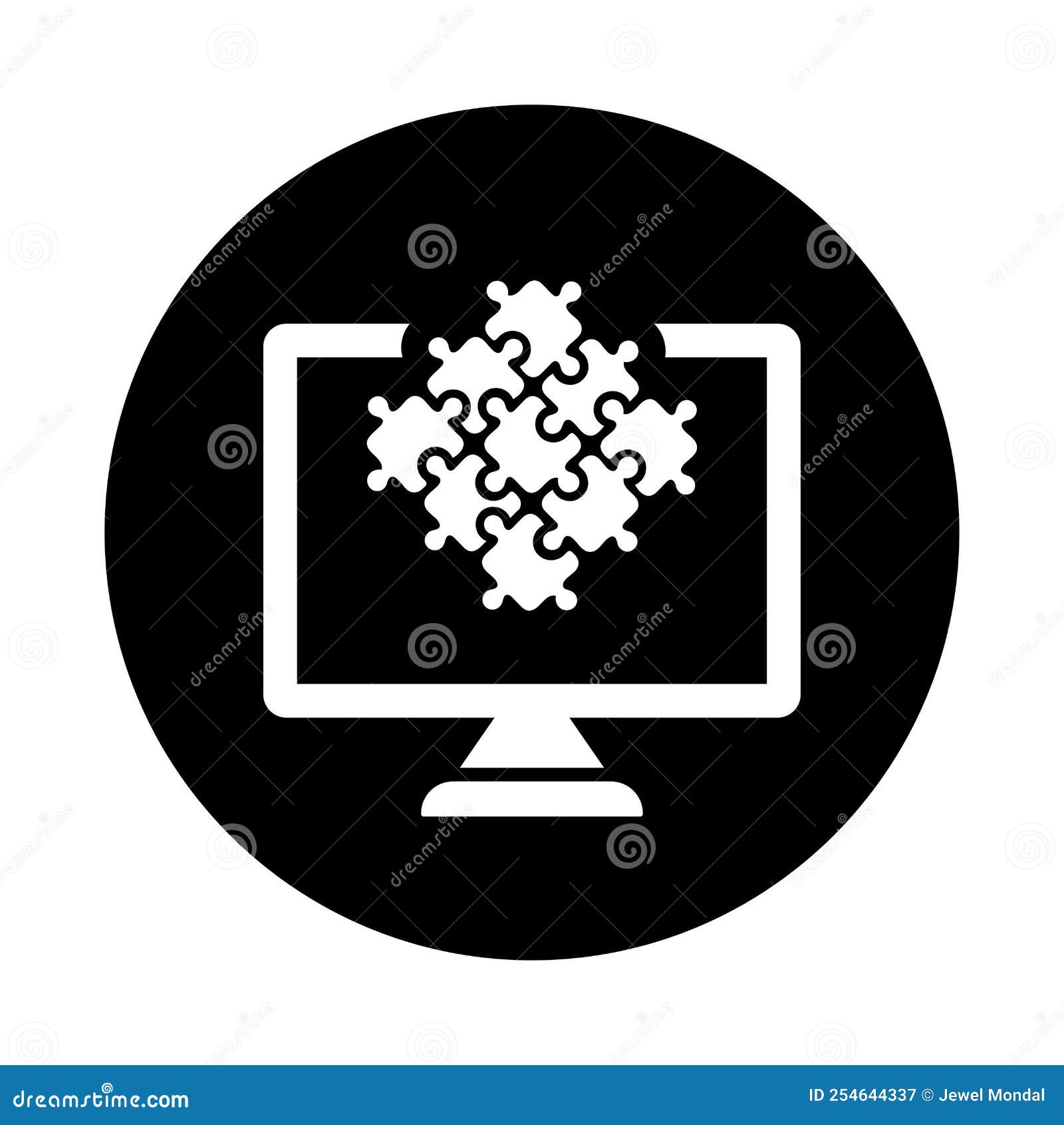 Controller, Solution, Puzzle, Game Icon. Black Vector Sketch Stock ...