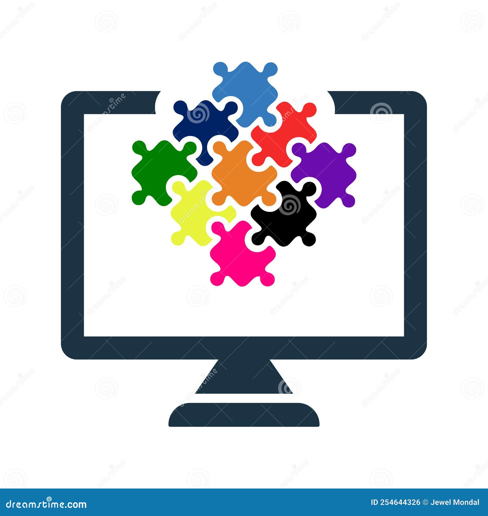 Controller, Solution, Puzzle, Game Icon. Simple Flat Design Concept ...