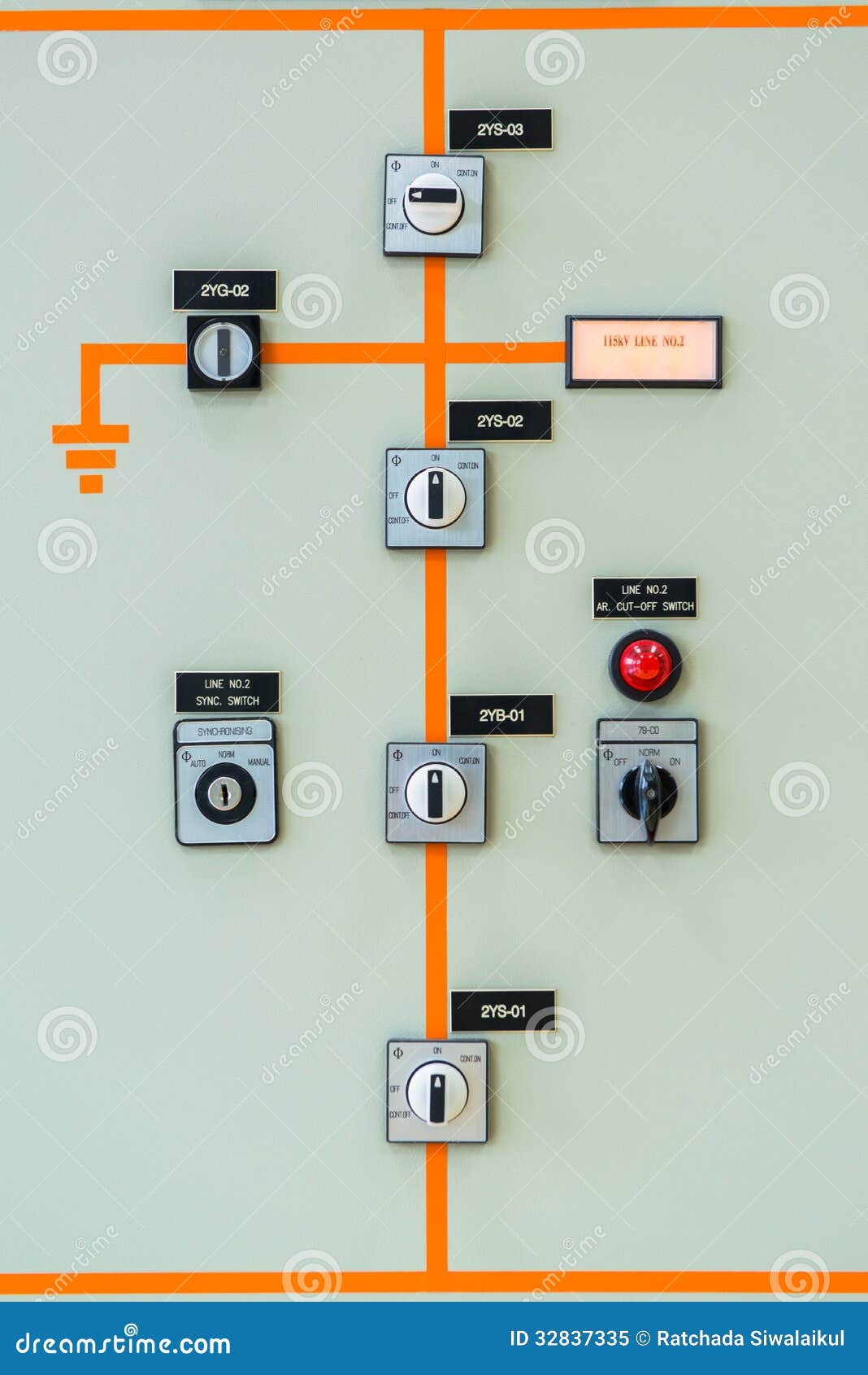 Controller Switch at the Power Station Stock Image - Image of ...