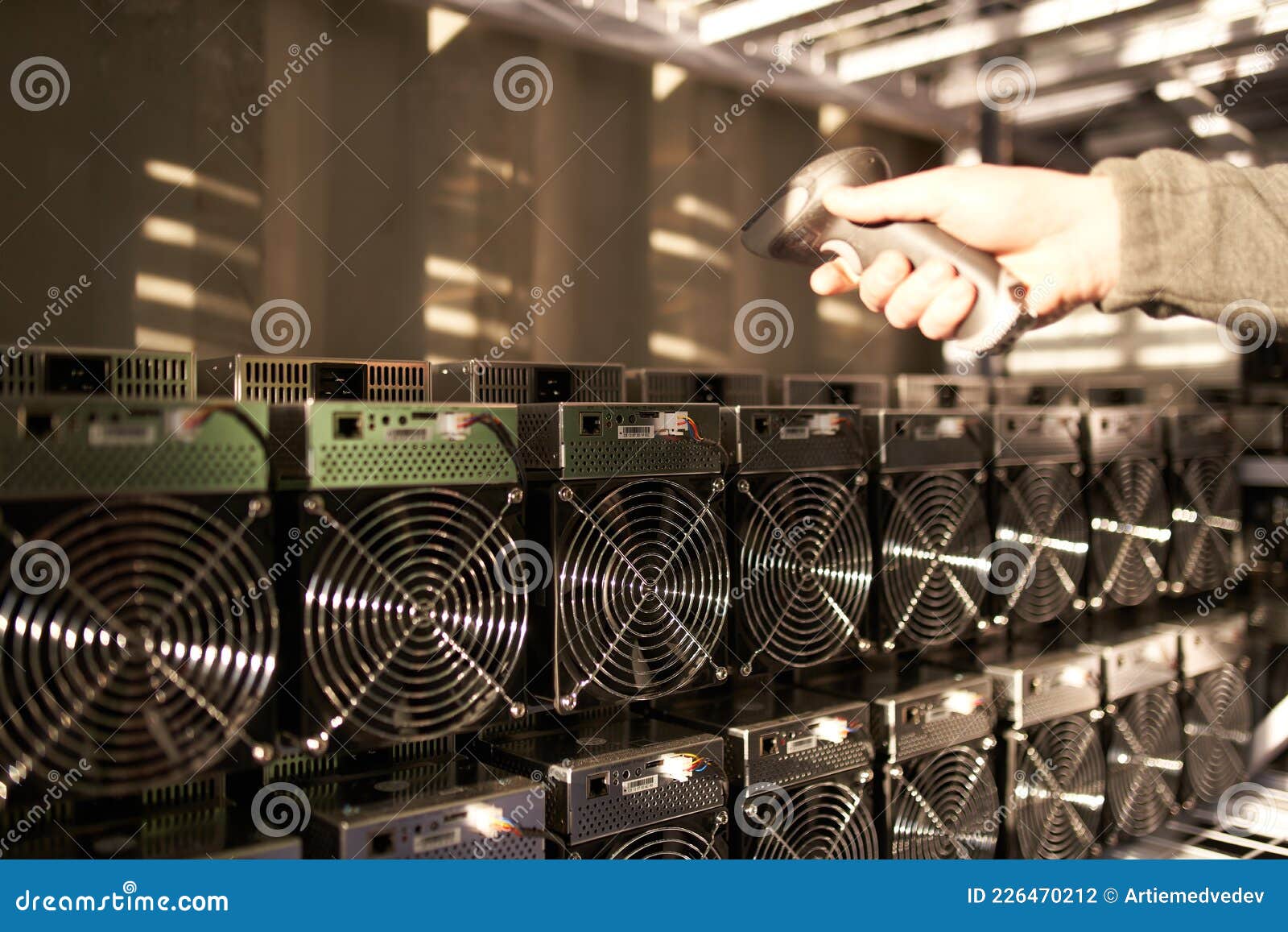 Controller in Uniform Scans ASIC Bitcoin Miners with Barcode Scanner in ...