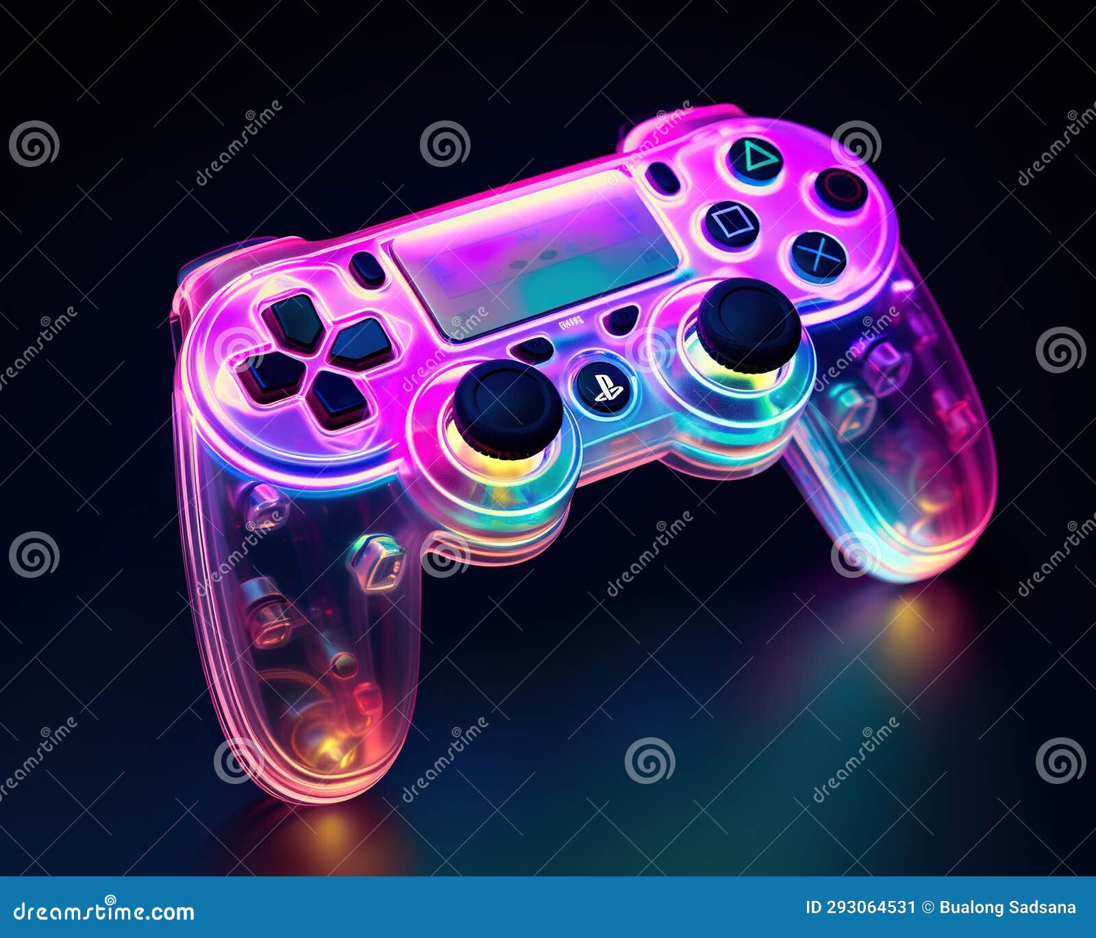 Controller for a Video Game that is Colourful. Stock Illustration ...