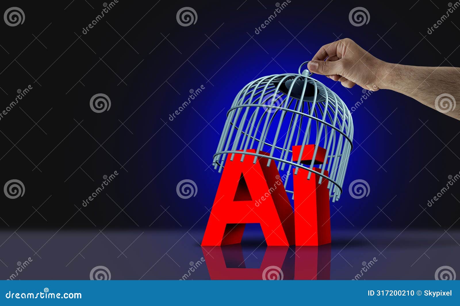 Controlling AI Technology stock photo. Image of guard - 317200210