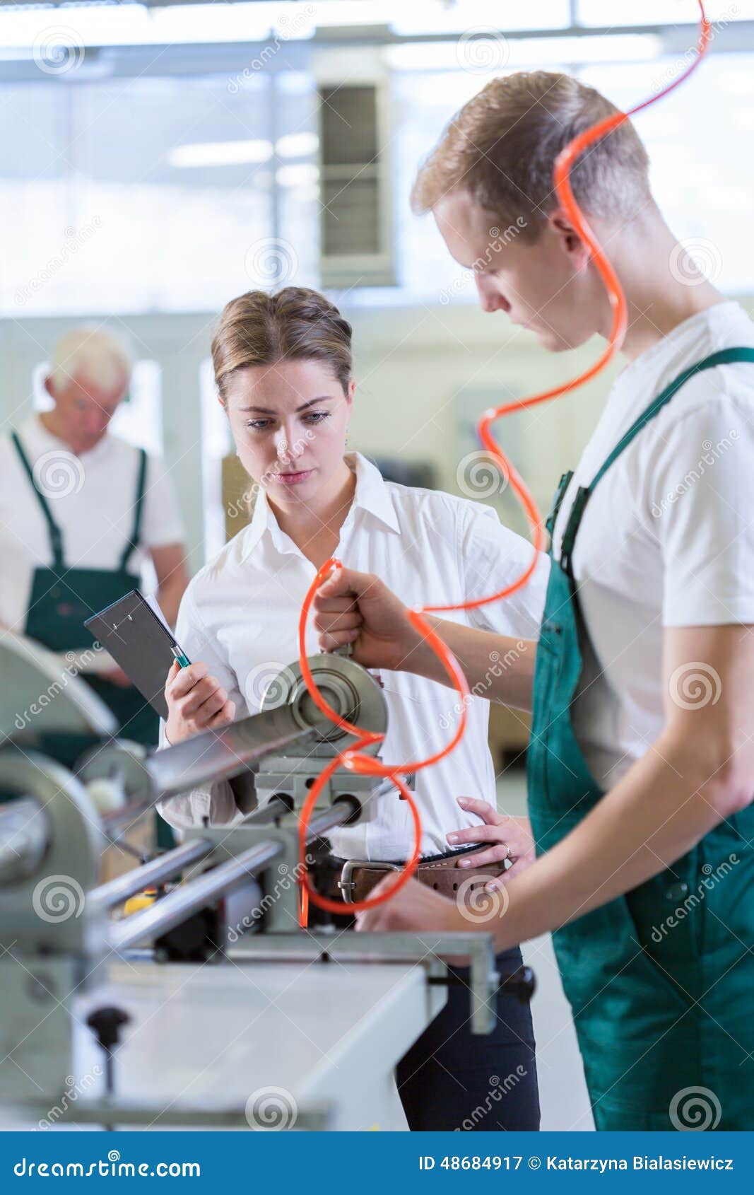 Controlling Employees in Production Centre Stock Image - Image of plant ...