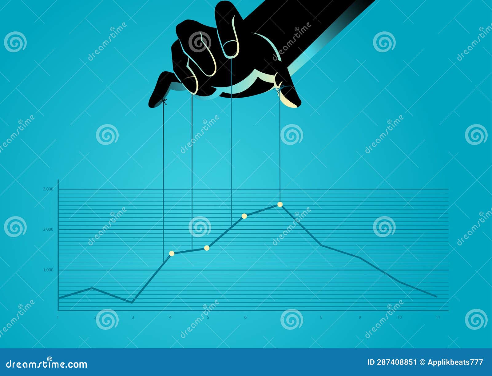 Controlling Graphic Chart Vector Illustration | CartoonDealer.com ...
