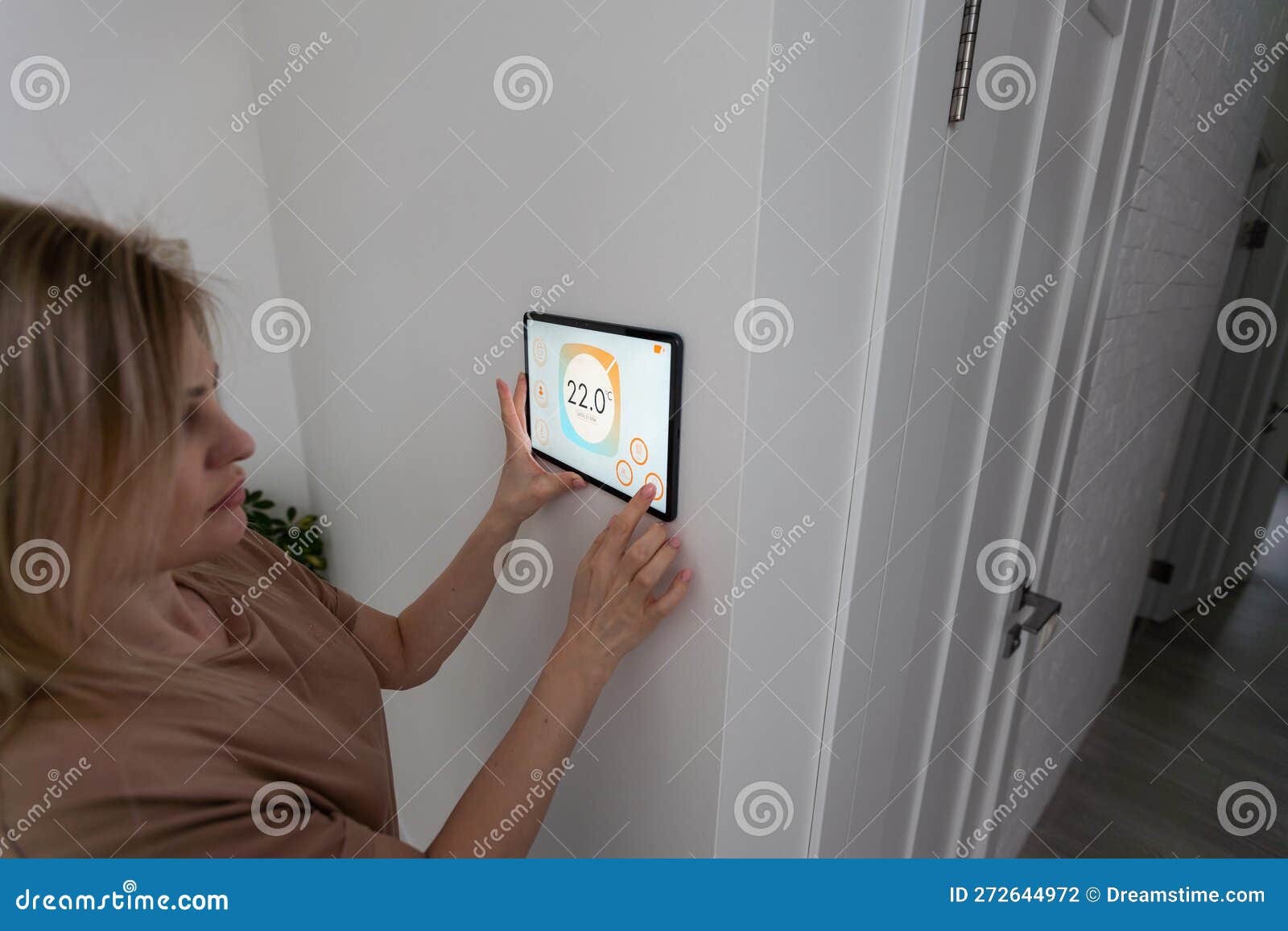 Controlling Home with a Digital Touch Screen Panel Installed on the ...