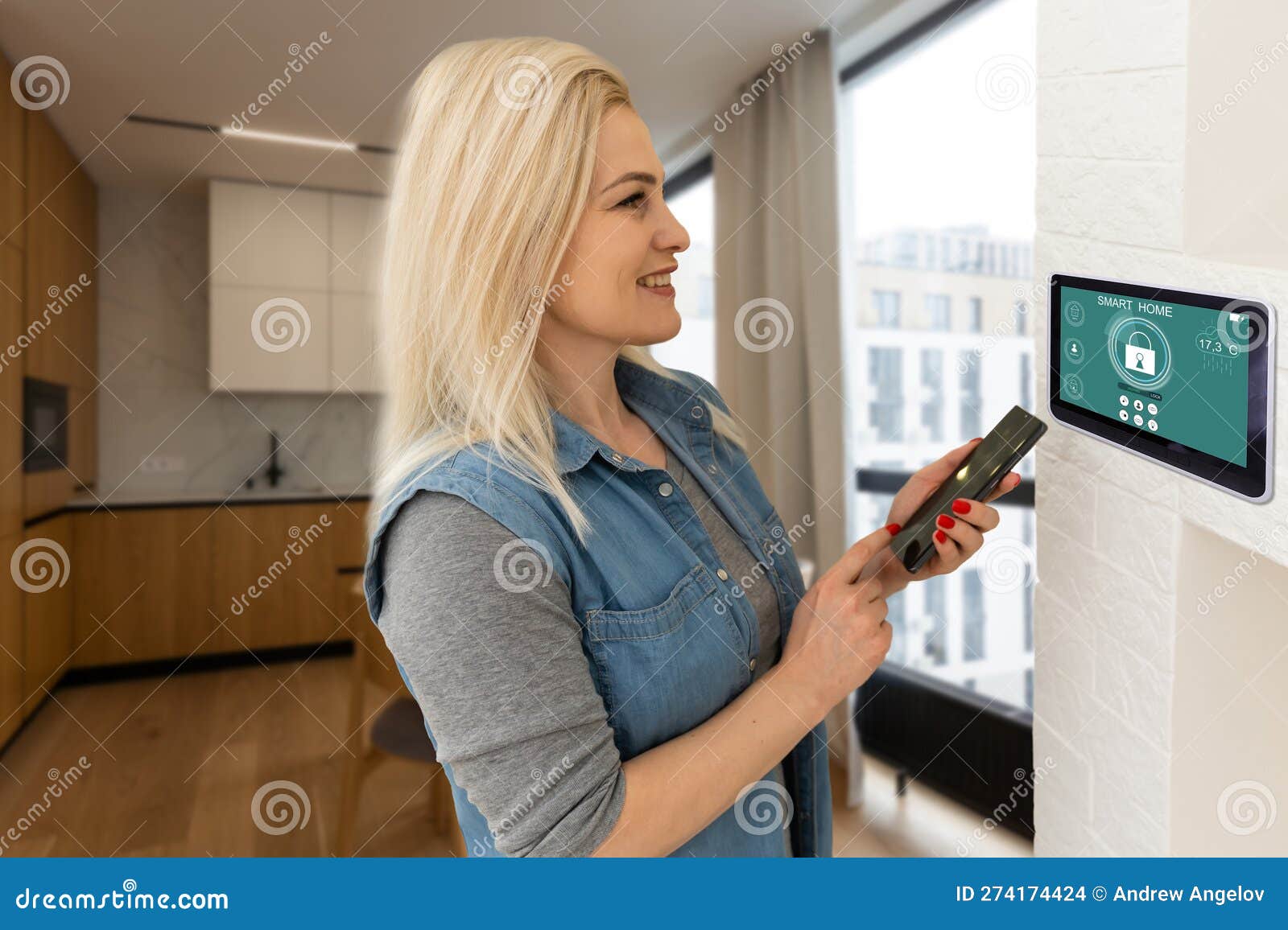 Controlling Home with a Digital Touch Screen Panel Installed on the ...