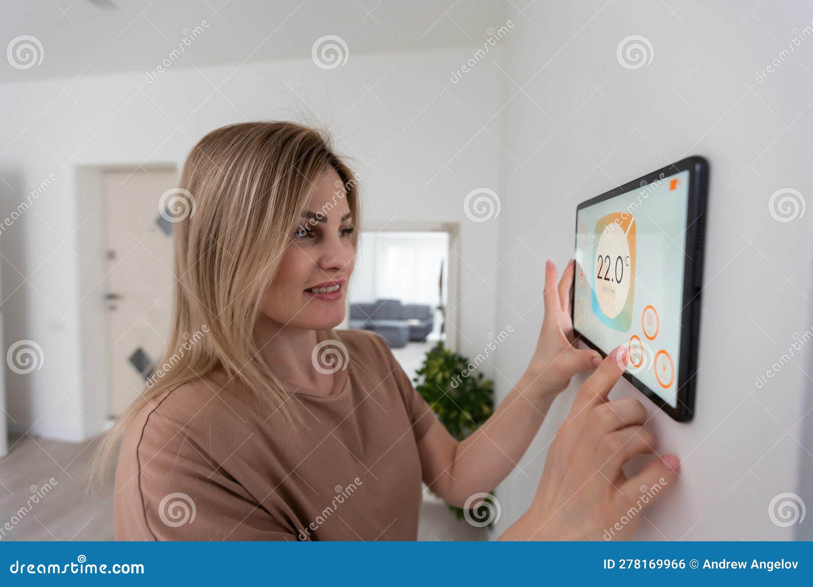 Controlling Home with a Digital Touch Screen Panel Installed on the ...