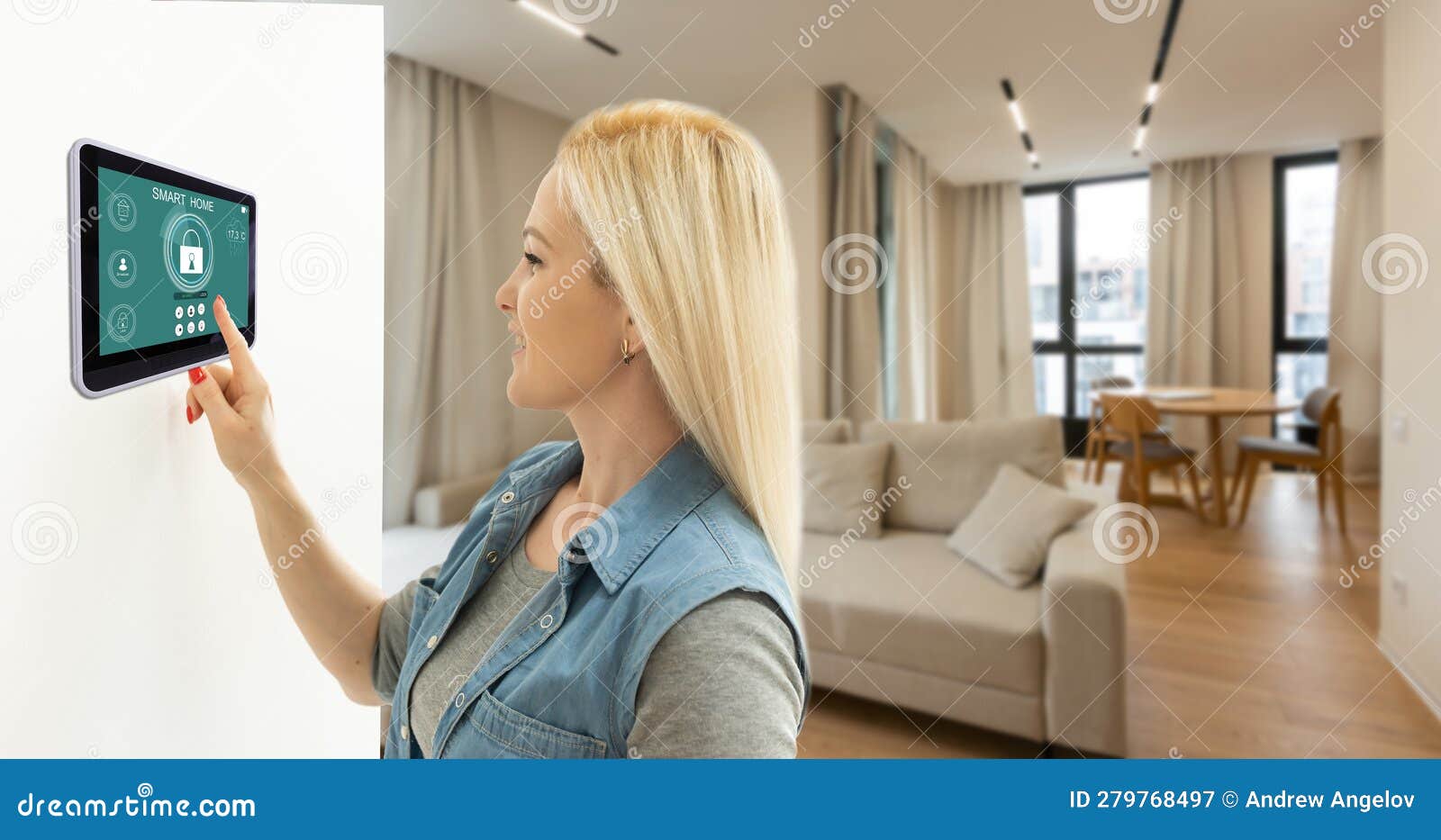 Controlling Home with a Digital Touch Screen Panel Installed on the ...