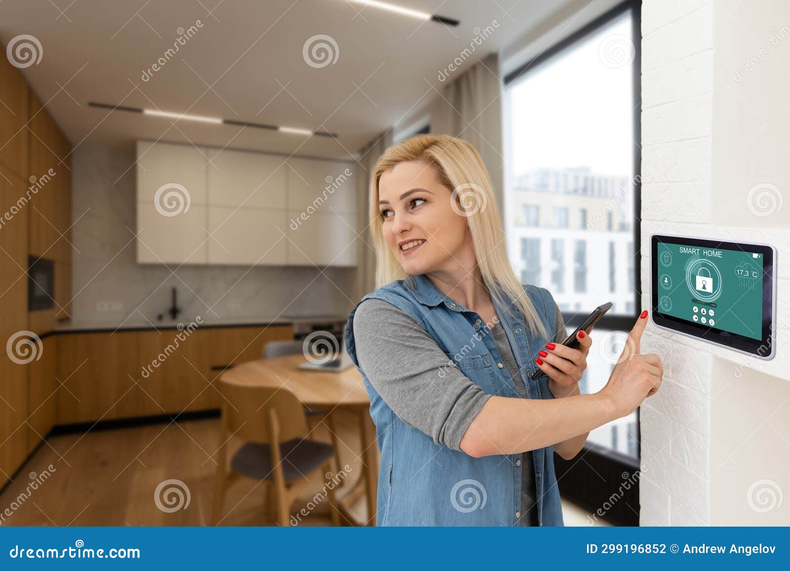 Controlling Home with a Digital Touch Screen Panel Installed on the ...